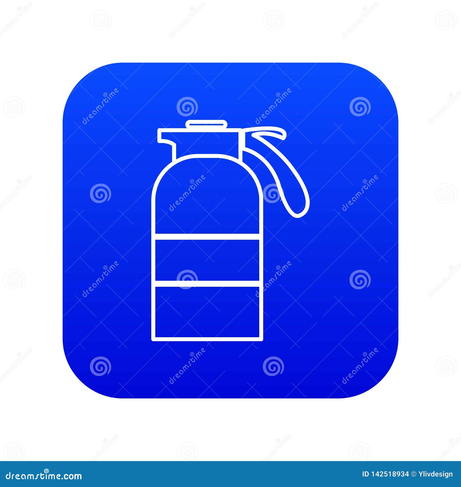 Sprayer Container Icon Blue Vector Stock Vector - Illustration of blue ...