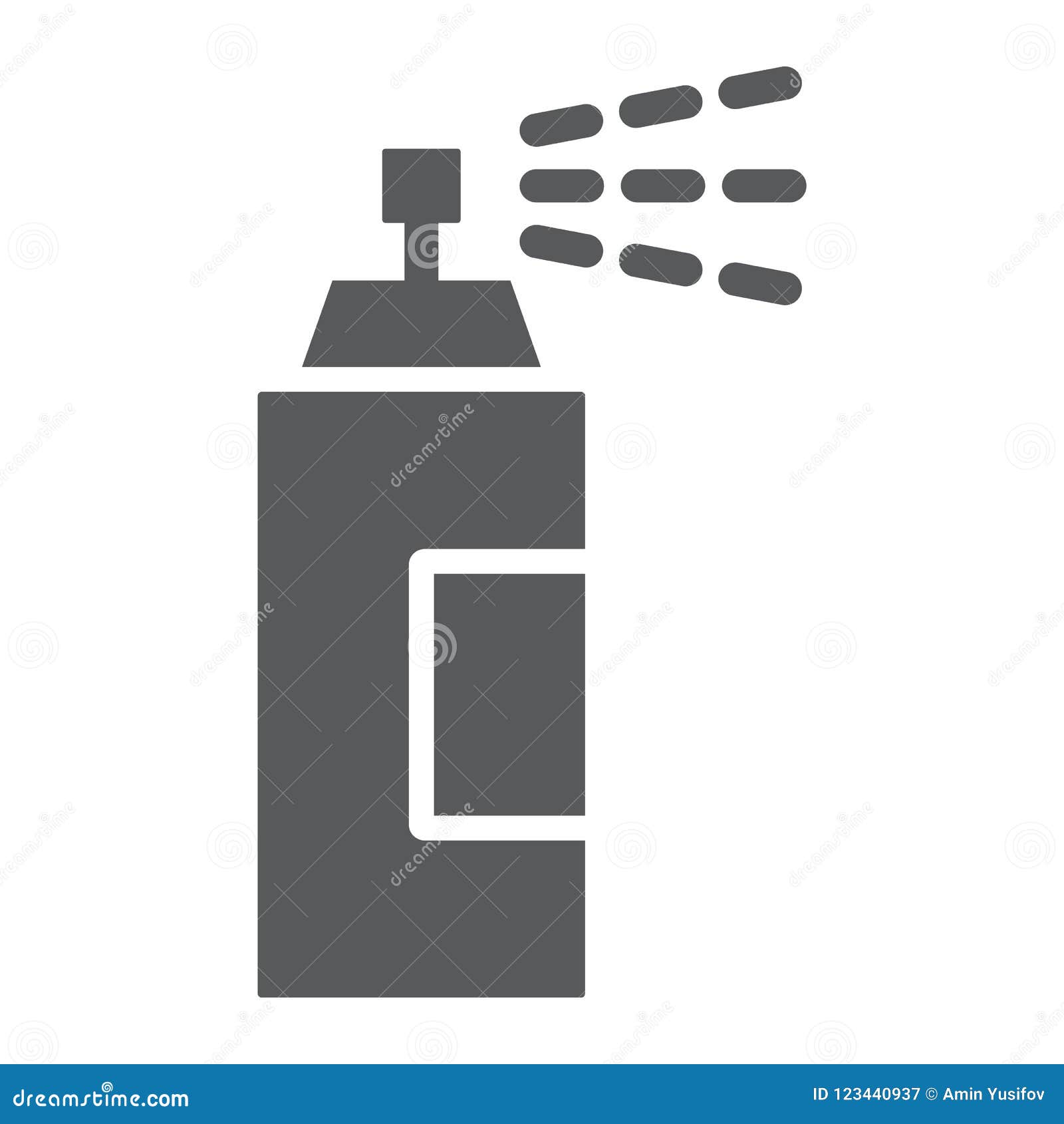Sprayer Glyph Icon, Tools and Design, Aerosol Sign Stock Vector ...