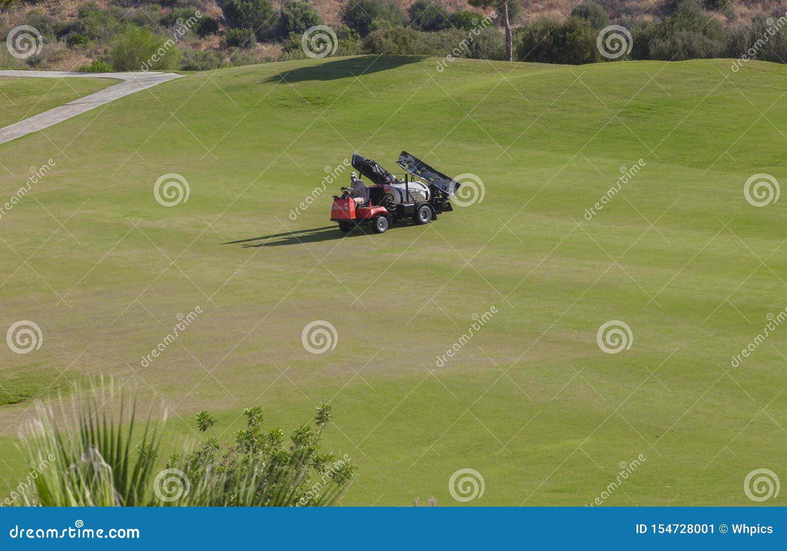 Sprayer Machine Performing Maintenance at Golf Course Editorial Photo ...