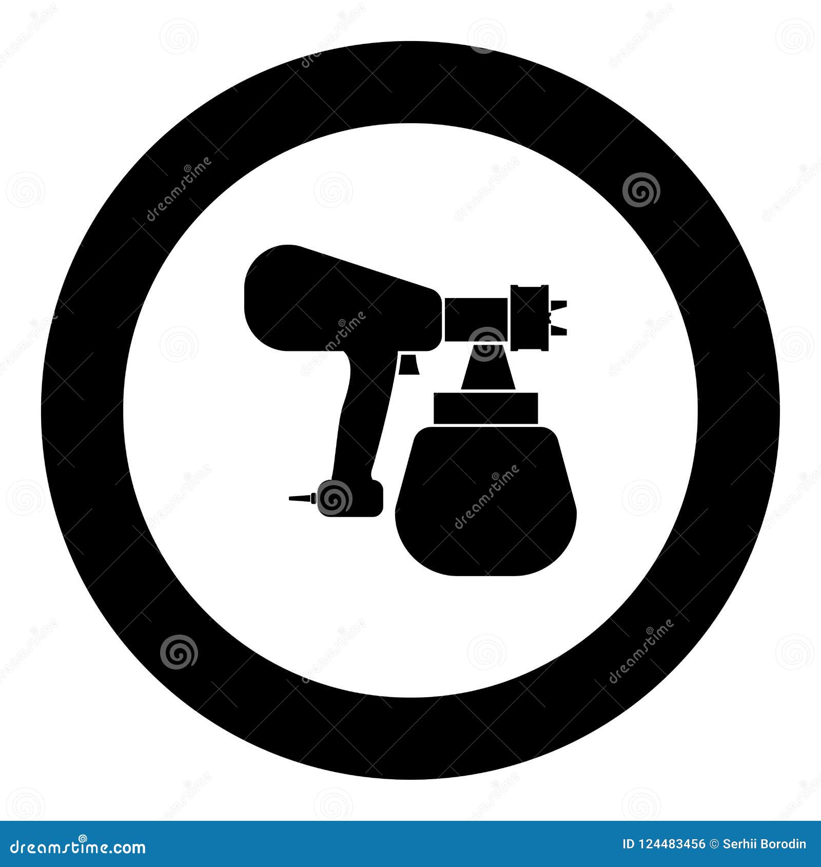 Sprayer Paint Icon Black Color in Round Circle Stock Vector ... Sprayer Paint Icon Black Color in Round Circle Stock Vector ...