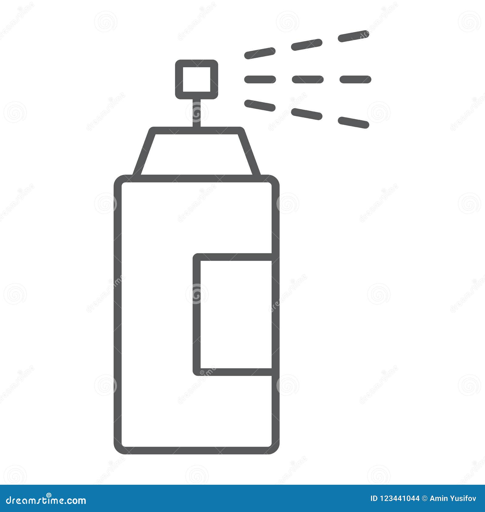 Sprayer Thin Line Icon, Tools And Design, Aerosol Stock Vector ...