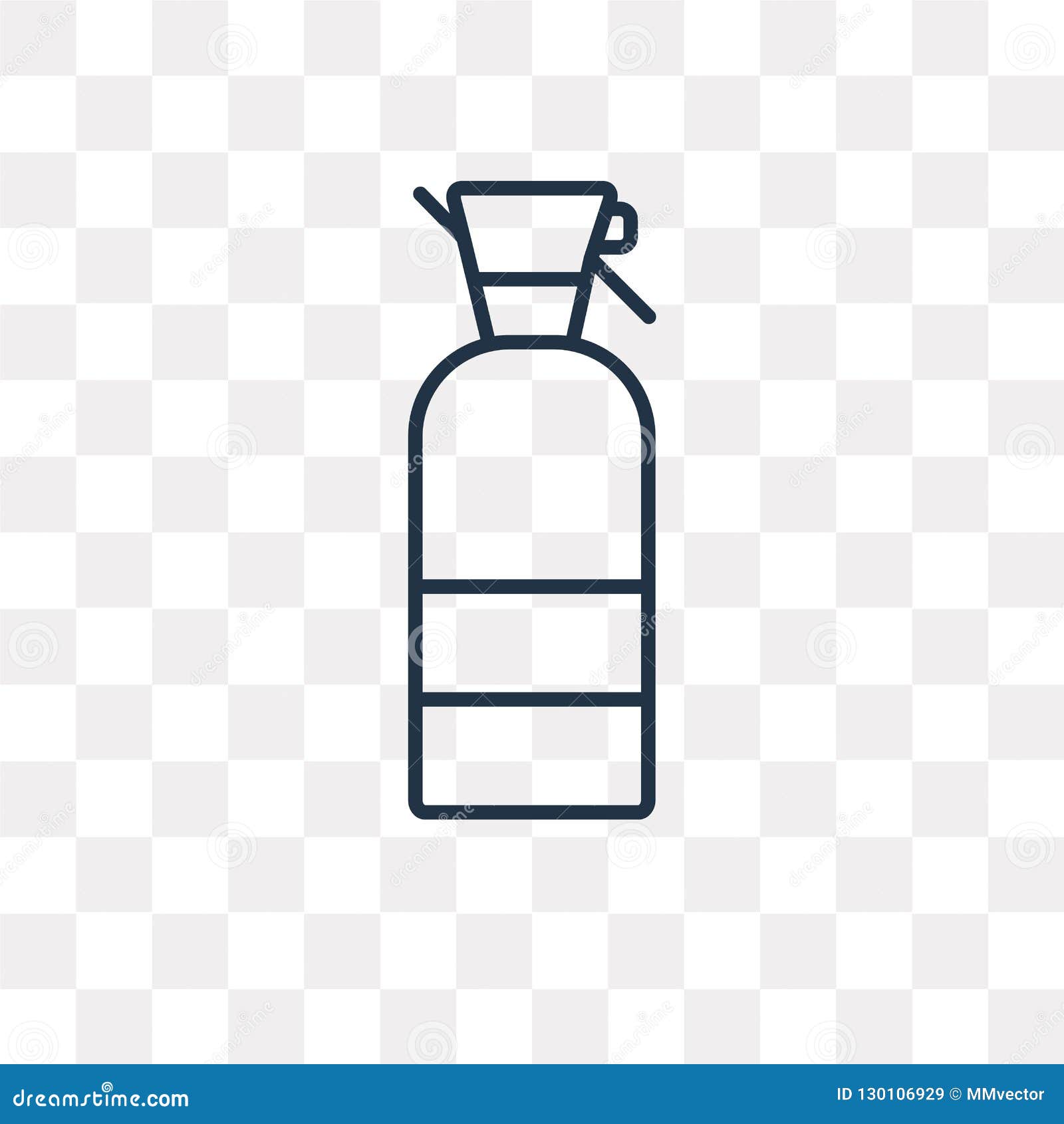 Sprayer Vector Icon Isolated on Transparent Background, Linear S Stock ...