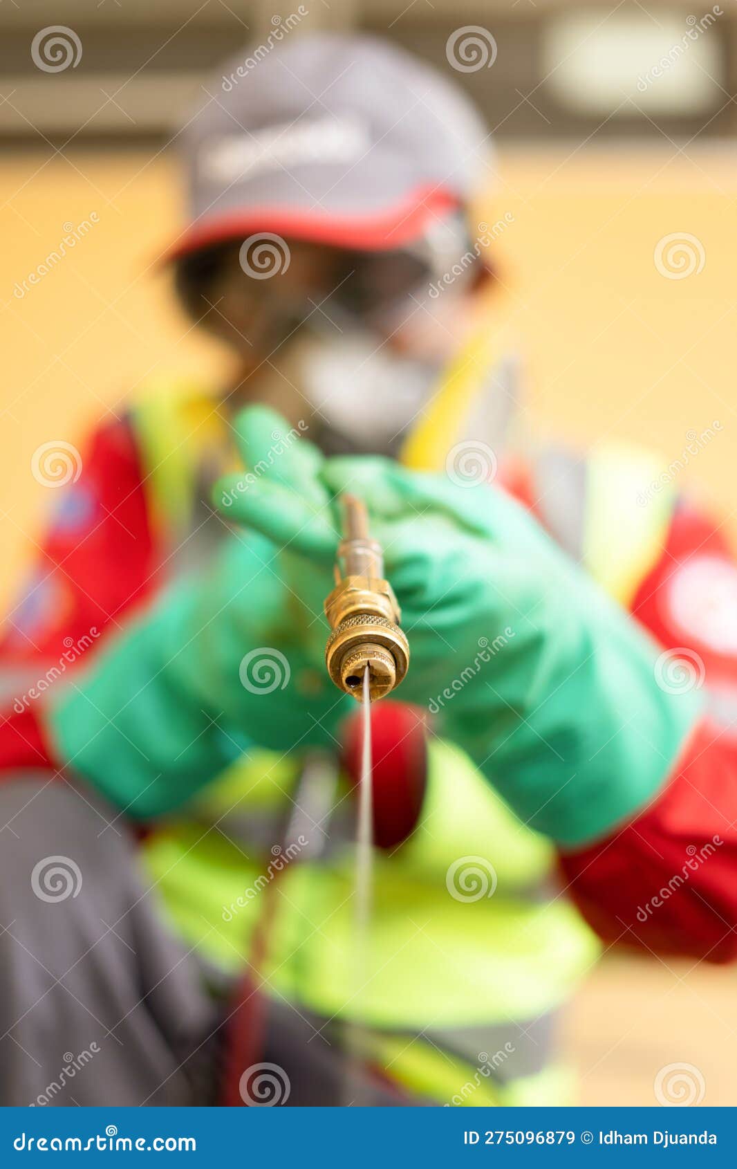 Spraying Anti Pests and Termites at a Loading Dock Stock Image - Image ...
