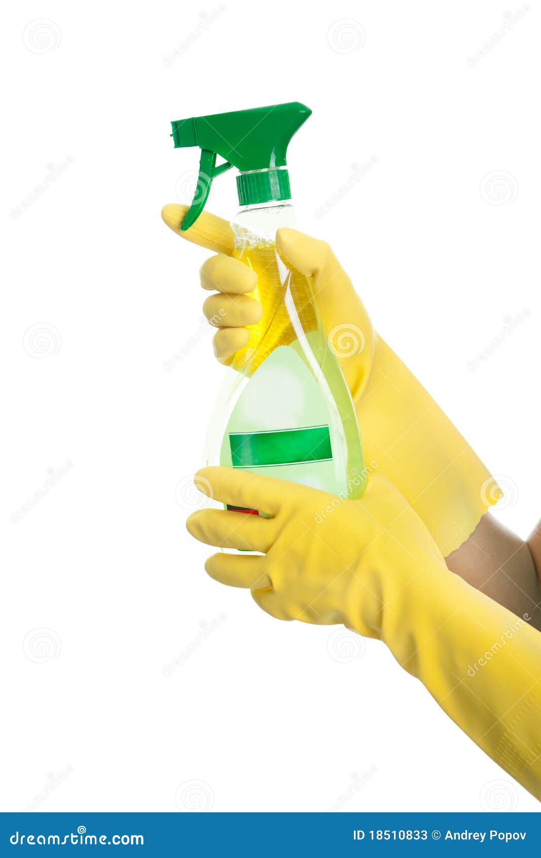 Spraying cleaner liquid stock image. Image of ethnic - 18510833