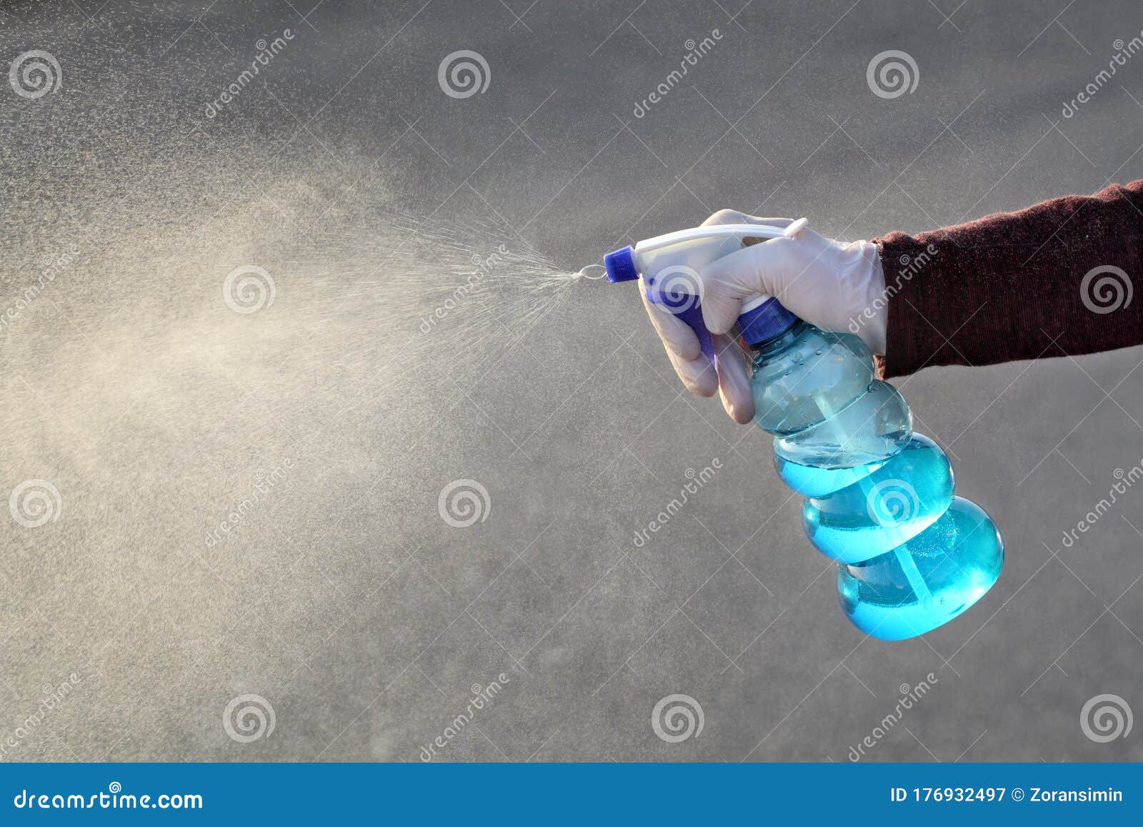 Spraying Cleaning or Antibacterial Fluid Stock Image - Image of fluid ...