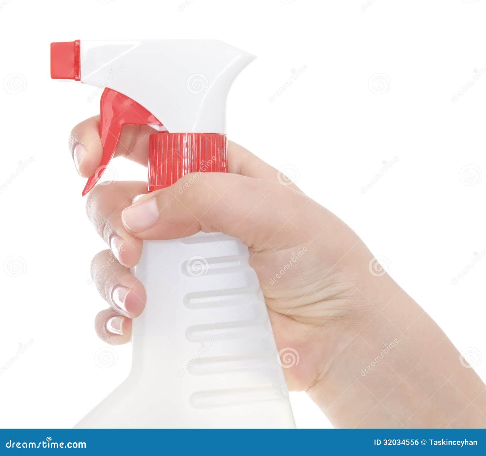 Spraying cleaning liquid stock photo. Image of hand, laundry - 32034556