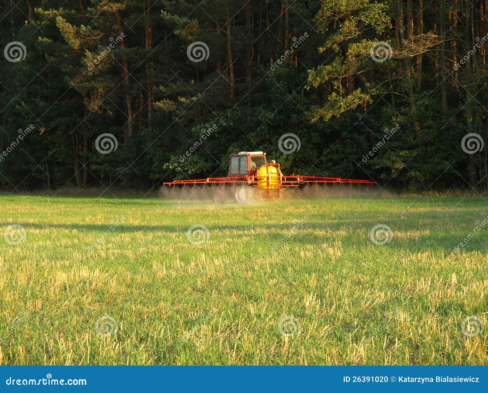 Spraying field stock photo. Image of chemical, forest - 26391020