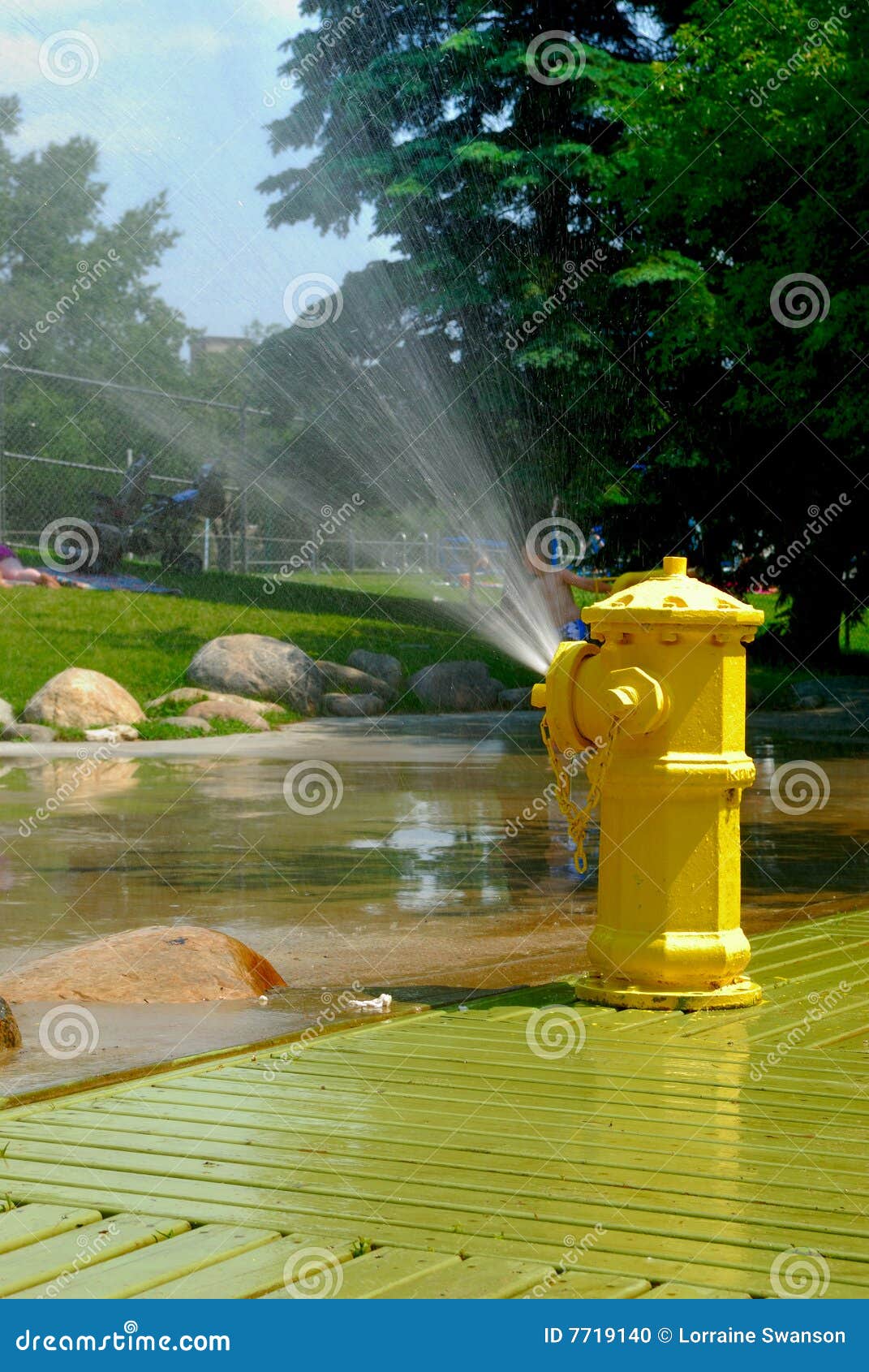 Spraying Fire Hydrant stock photo. Image of refreshing - 7719140