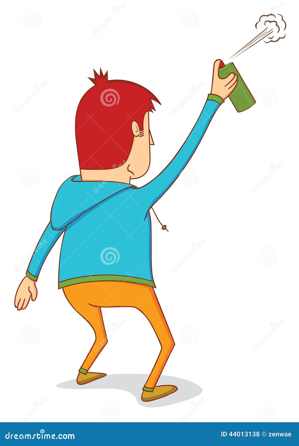 Spraying stock vector. Illustration of bottle, cartoon - 44013138