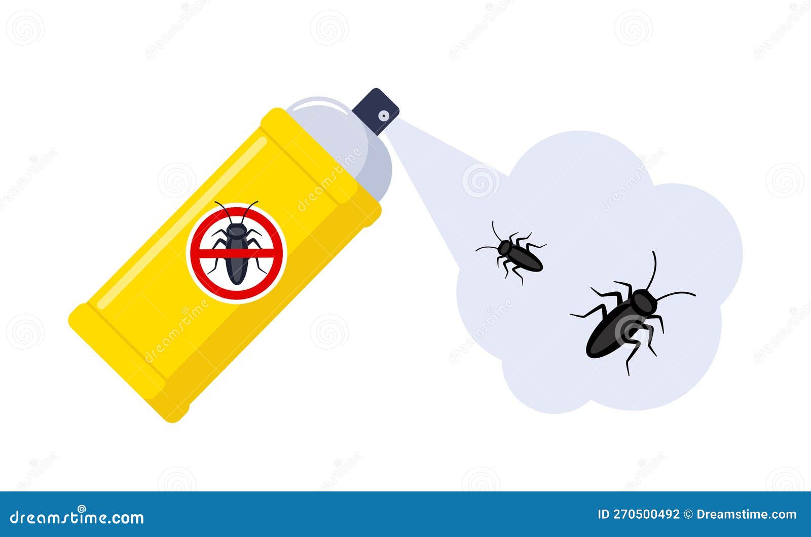 Spraying Insecticide on Cockroach. Pest Control. Aerosol for Bug Bite ...
