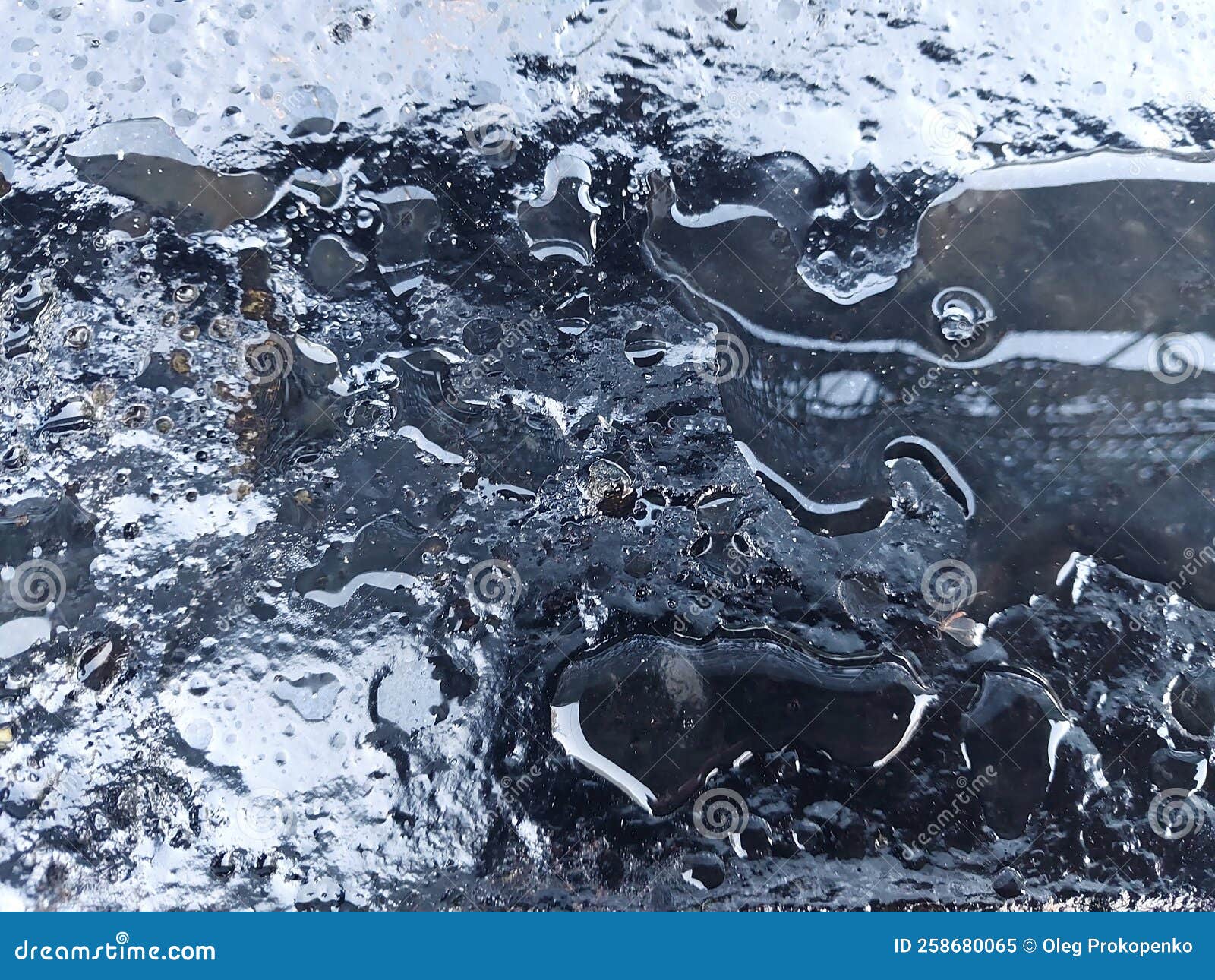 Spraying Liquid Bituminous Mastic on the Concrete Foundation for ...