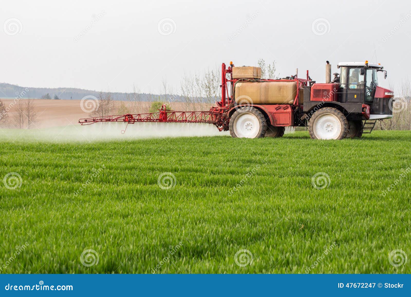 Spraying Machine For Execution Of Road Signs Stock Photo ...