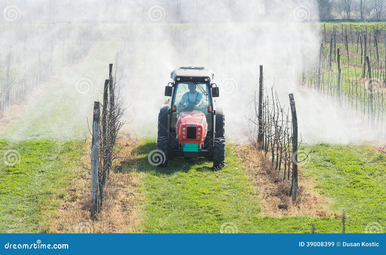 Spraying orchard stock image. Image of pesticide, spray - 39008399