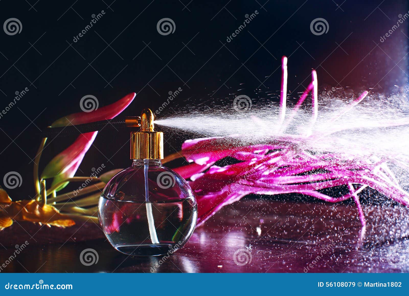 Spraying Perfume Bottle Glass Stock Image - Image of aroma, beautiful ...