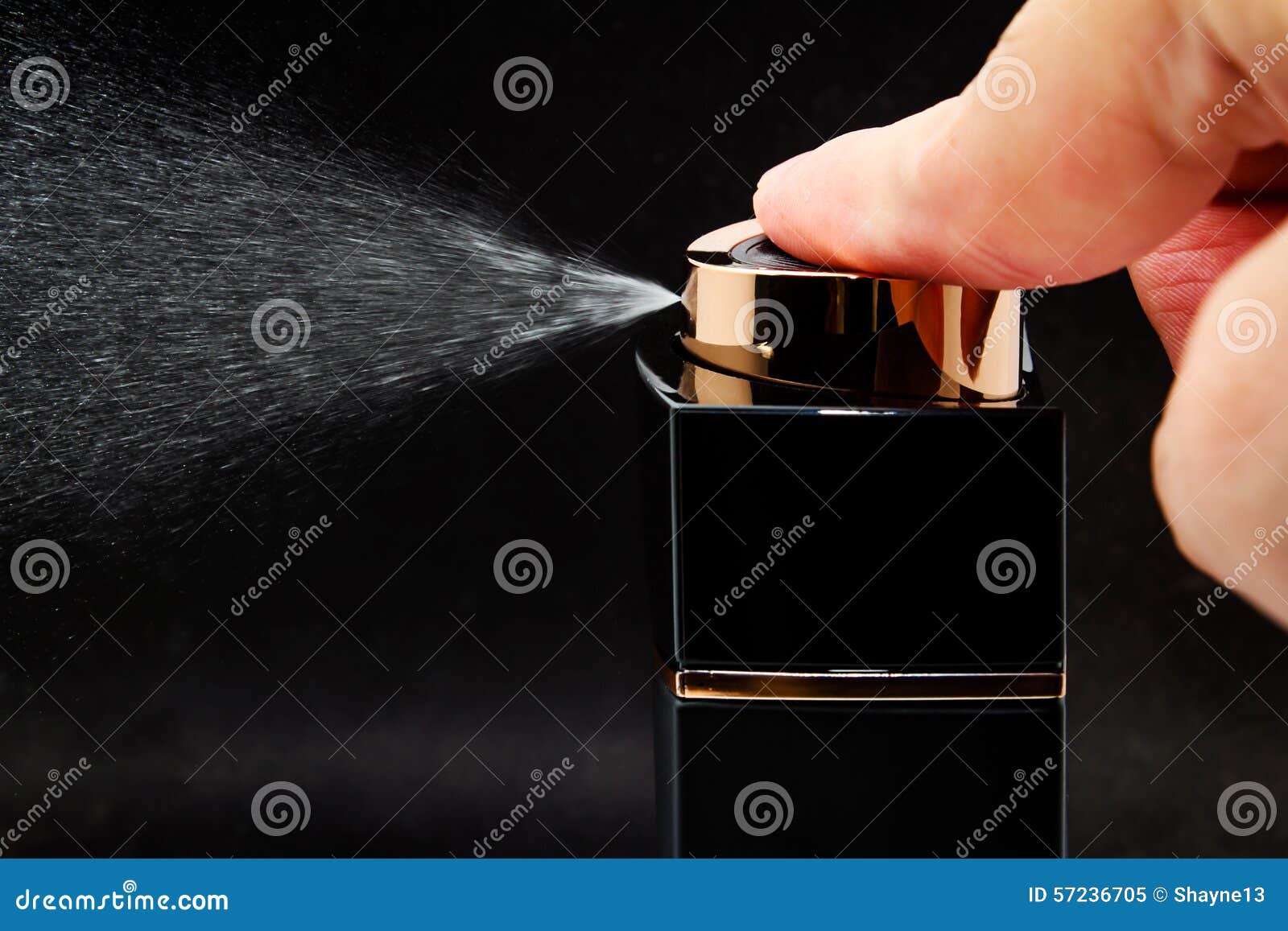 Spraying perfume stock image. Image of luxury, isolated - 57236705