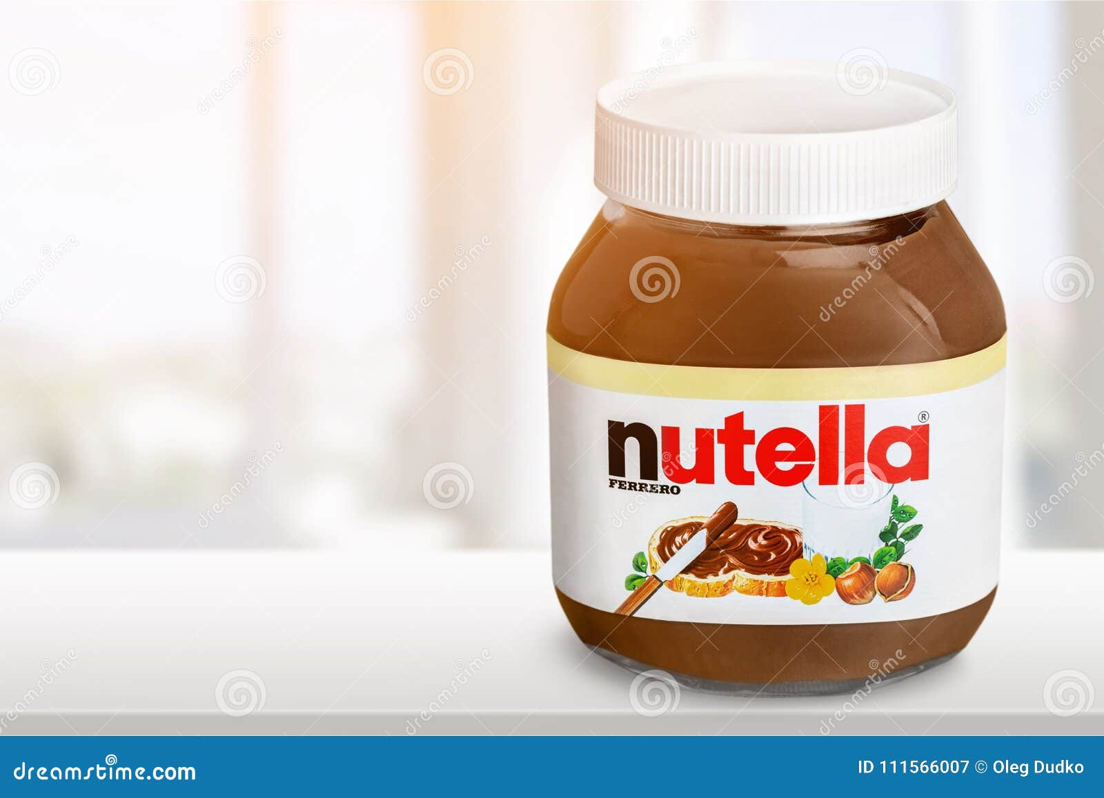 Nutella Hazelnut Spread Jar on Light Background Editorial Photography ...
