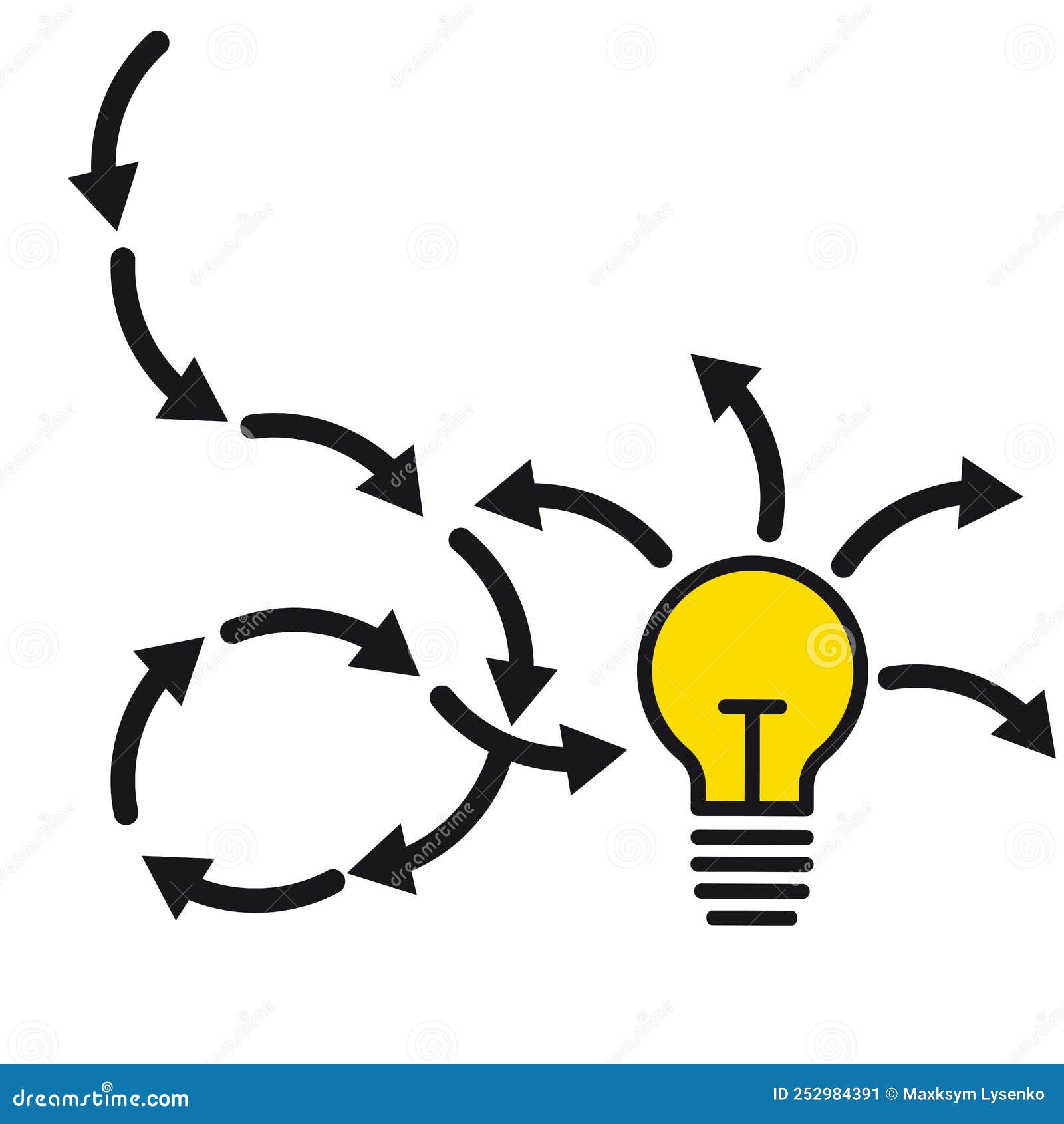 Spread the Idea. Vector Linear Icon Isolated on White Background Stock ...