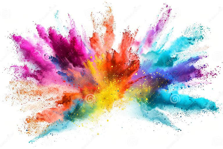Spread Joy and Positivity Burst of Colored Powder Exploding in a ...