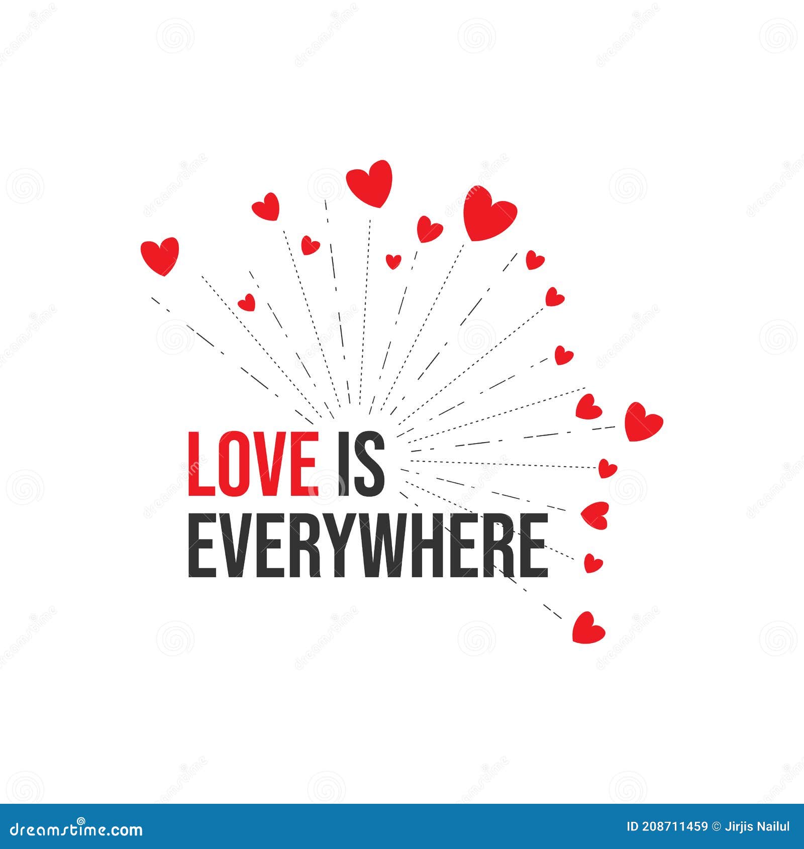 Spread the Love Typography Design Stock Vector - Illustration of white ...