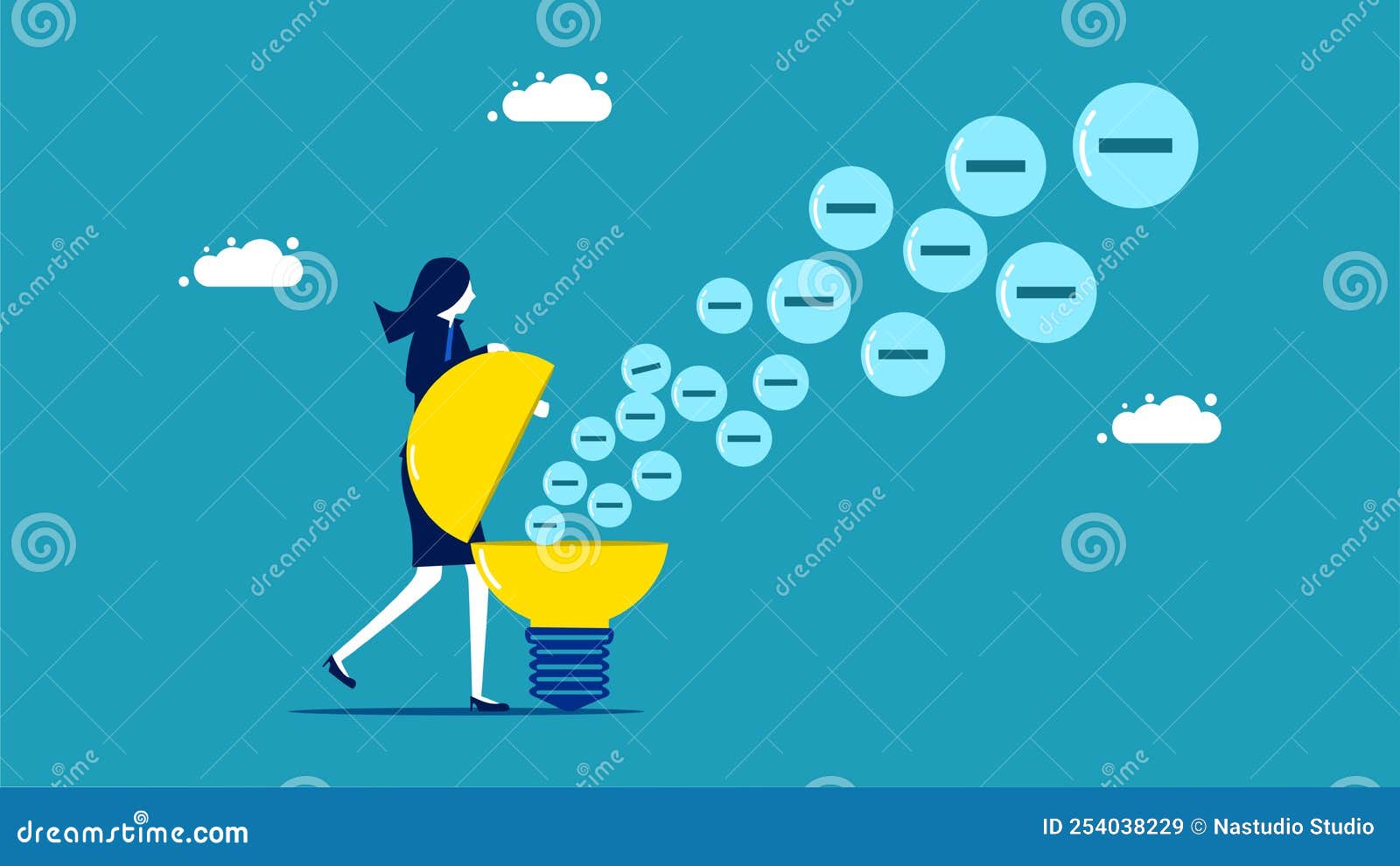 Spread Negative Thoughts. the Negative Electrode Came Out of the ...