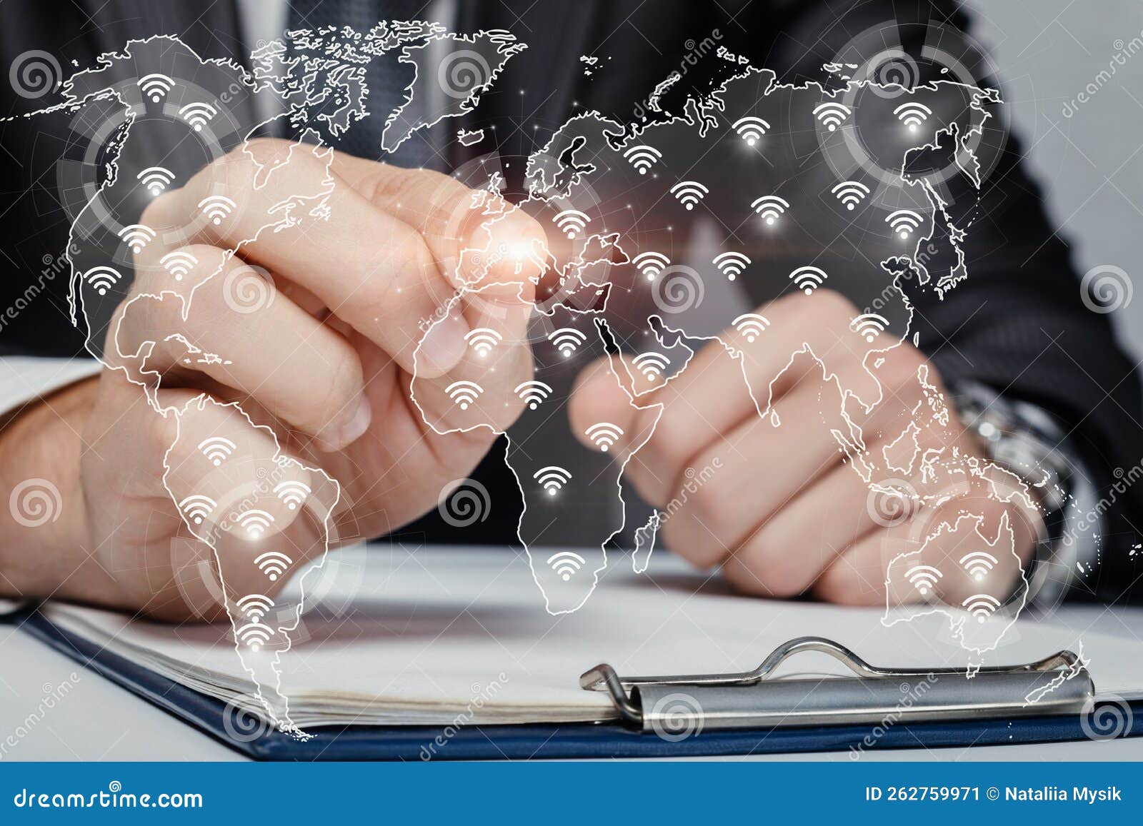 Of the Spread of Wireless Communication in the World Stock Image ...