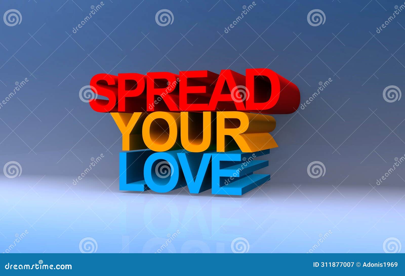 Spread your love on blue stock illustration. Illustration of affection ...