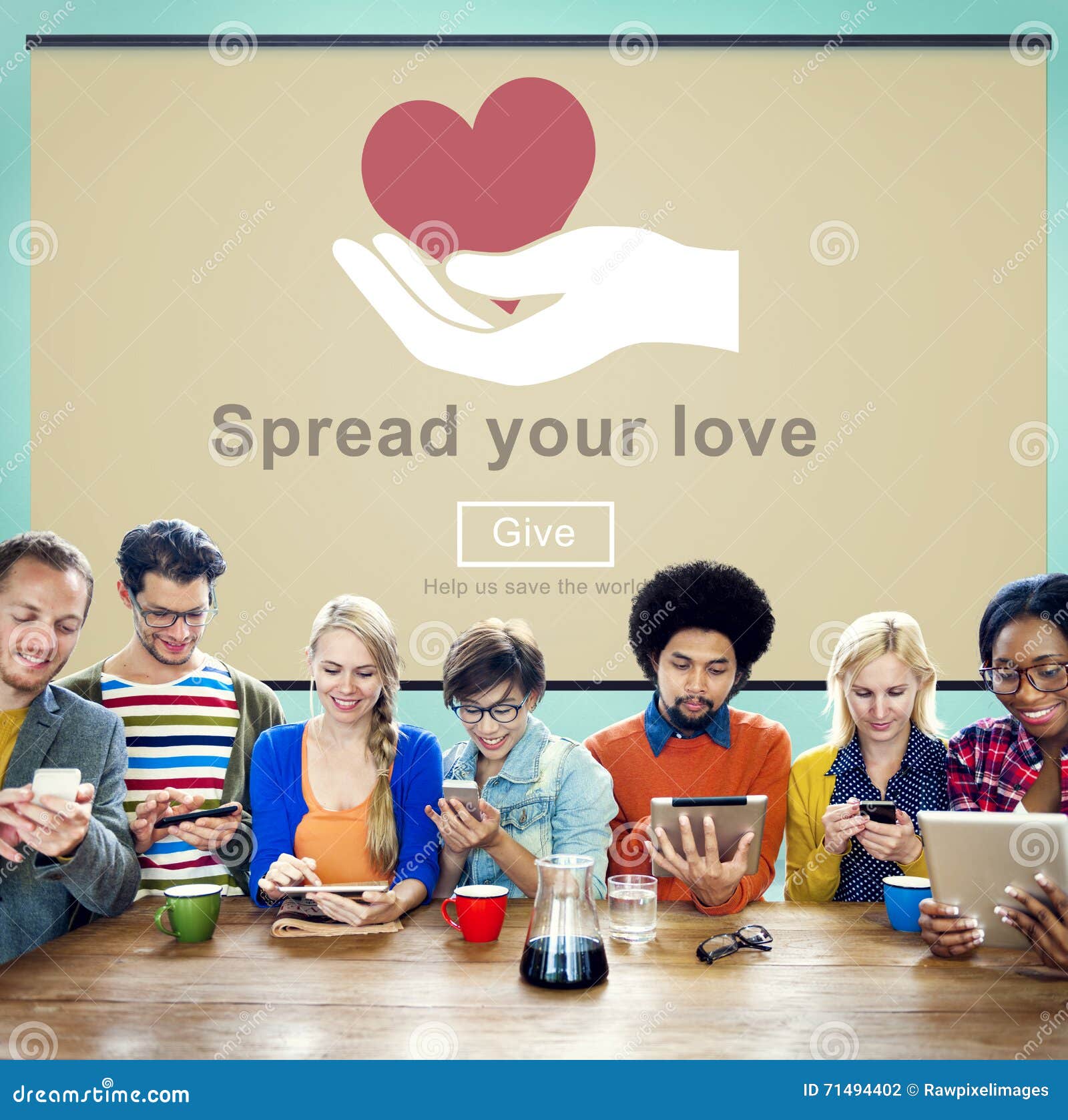 Spread Your Love Helping Hands Donate Concept Stock Photo - Image of ...