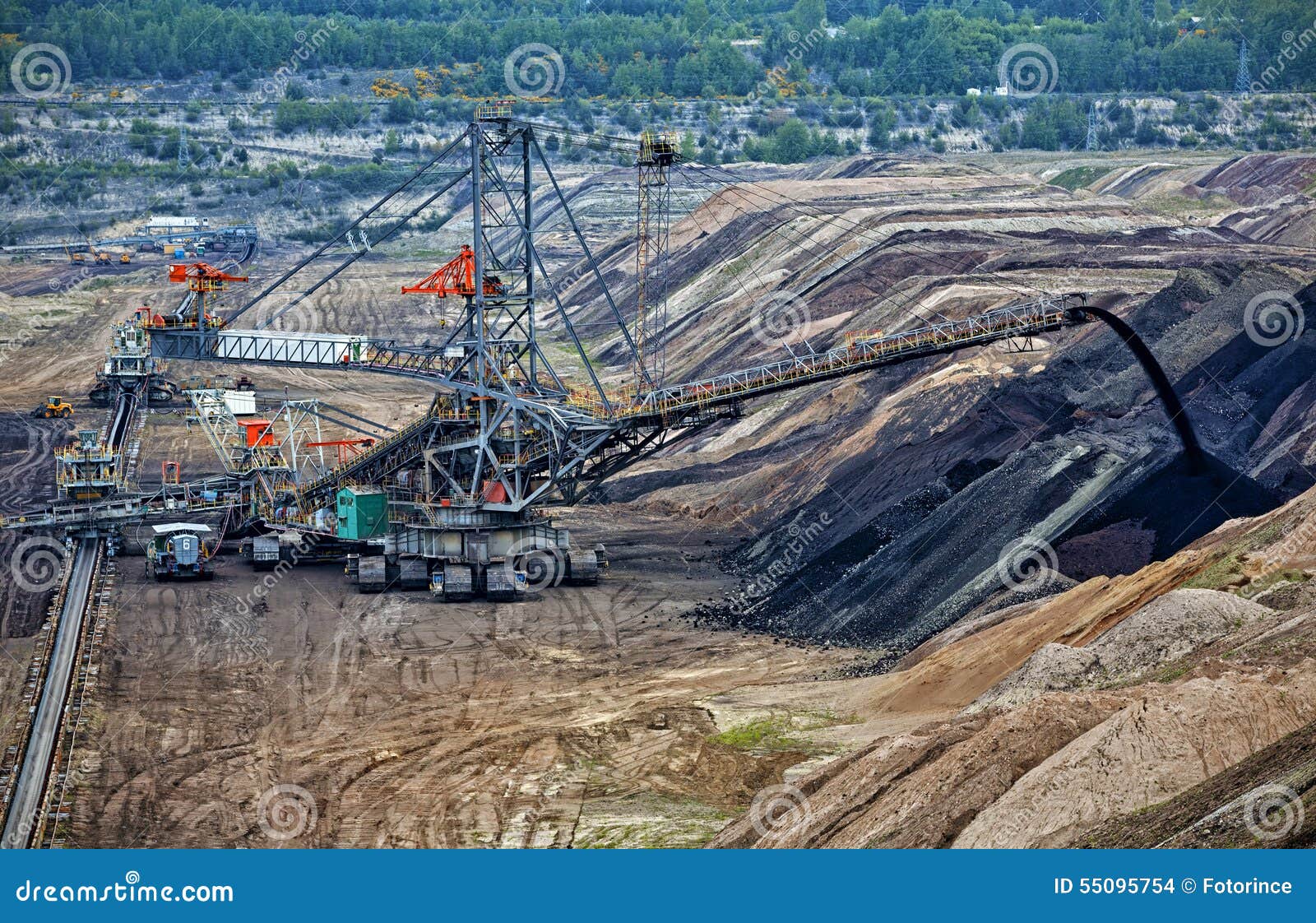 Spreader in the Open-cast Mine Stock Photo - Image of poland, work ...