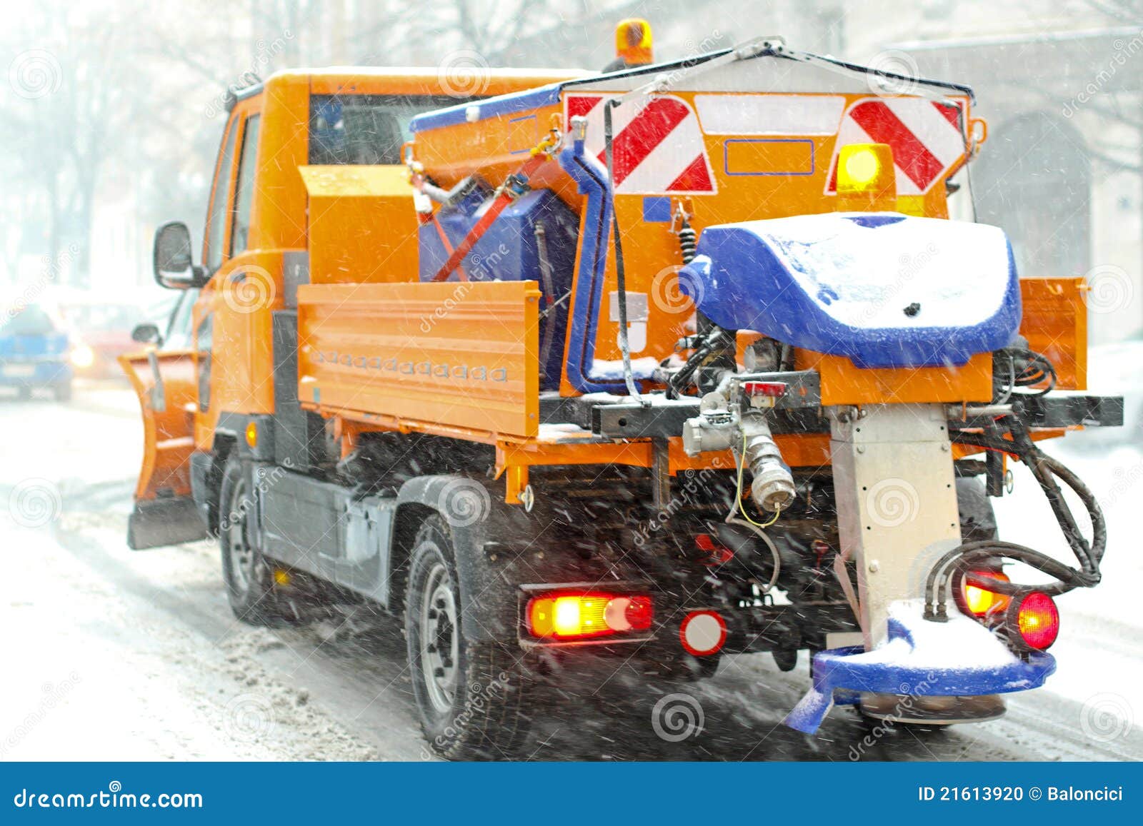 Spreader vehicle stock photo. Image of vehicle, weather - 21613920