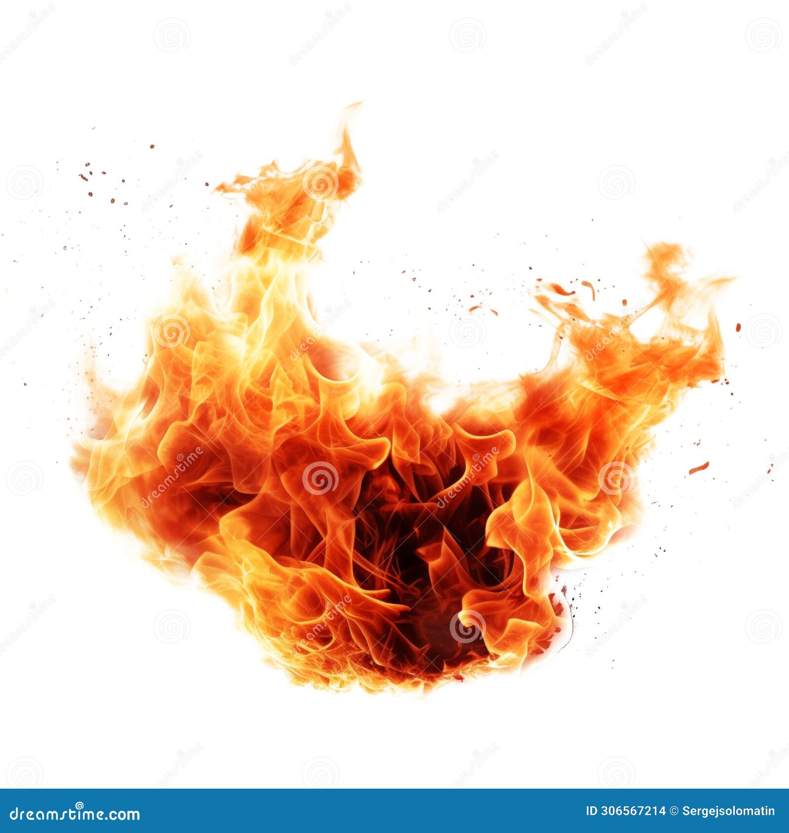 Spreading Fire Flame Isolated on Transparent Background. Fire at Home ...