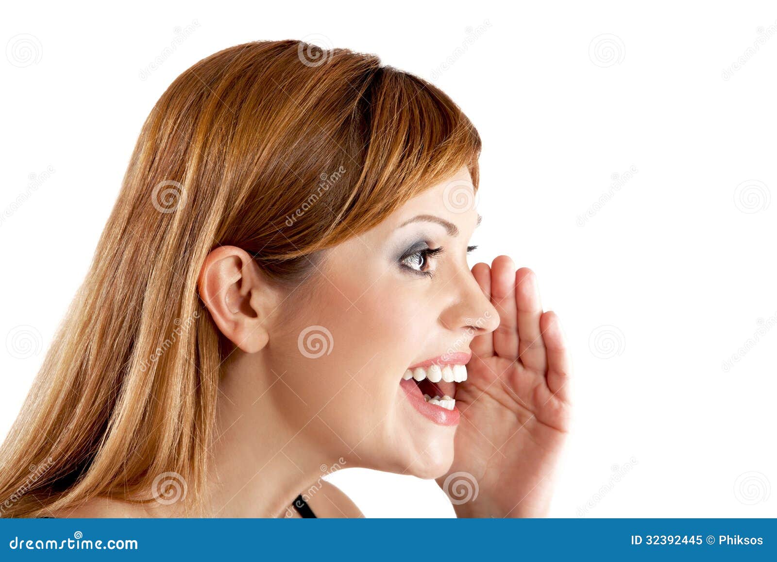 Spreading the good news stock image. Image of mouth, facial - 32392445