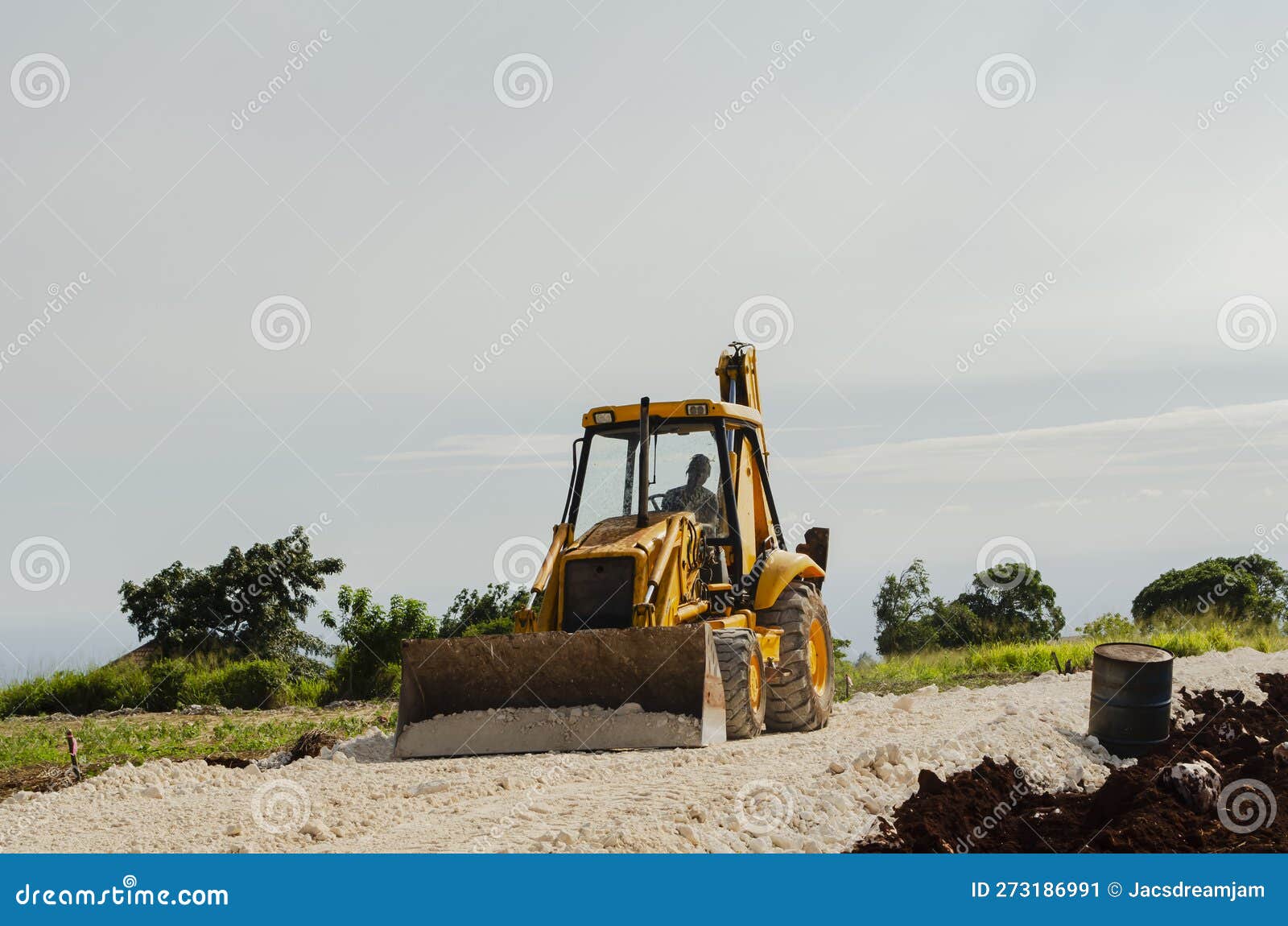 Spreading Marl on a Roadway Stock Image - Image of industry, dozer ...