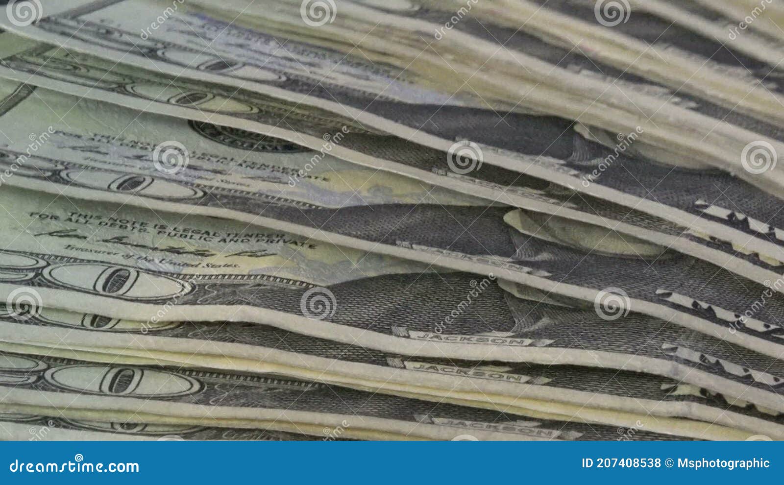 Spreading Out a Large Stack of Money Stock Footage - Video of financial ...