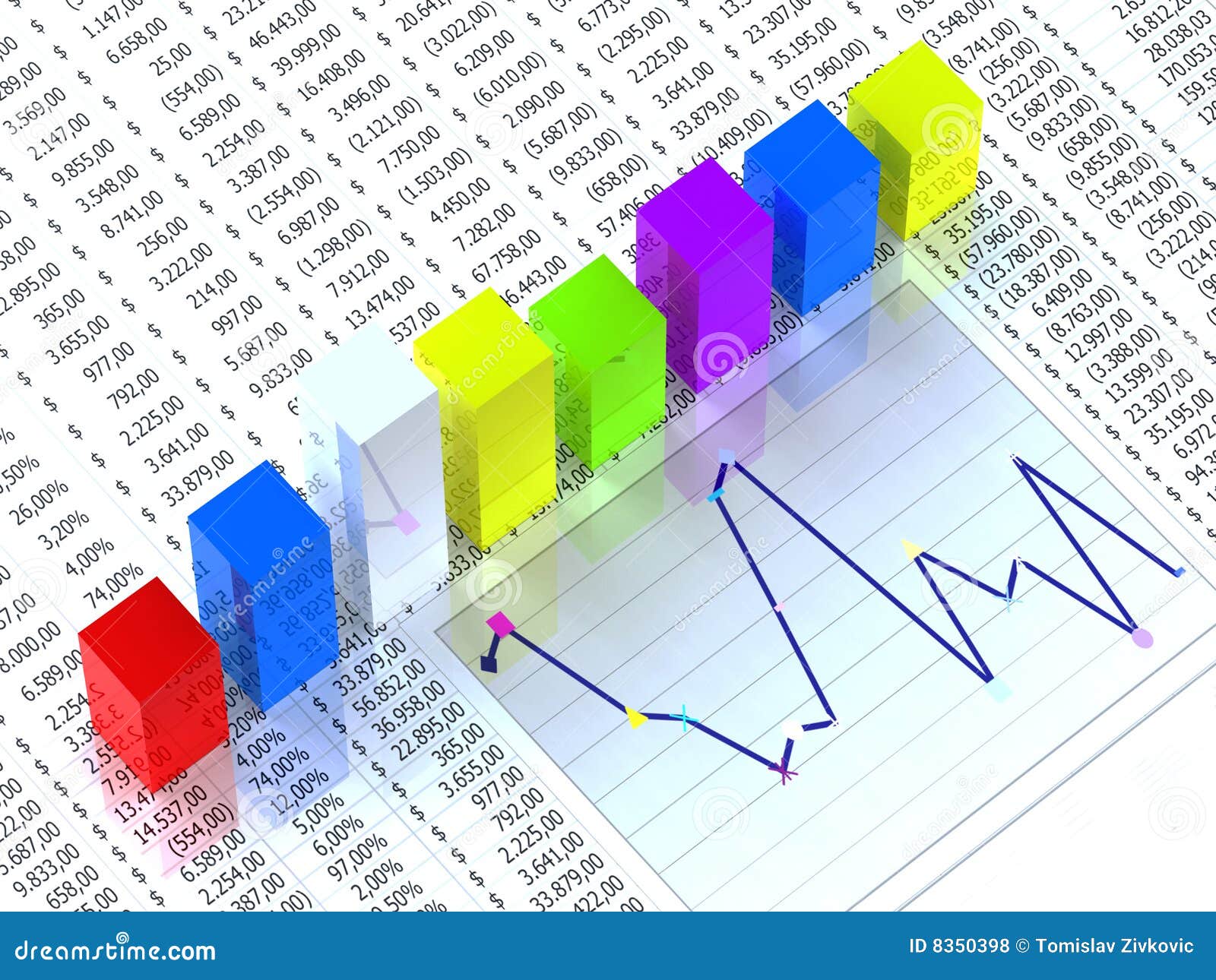 Spreadsheet With Graph Stock Photography | CartoonDealer.com #17276576