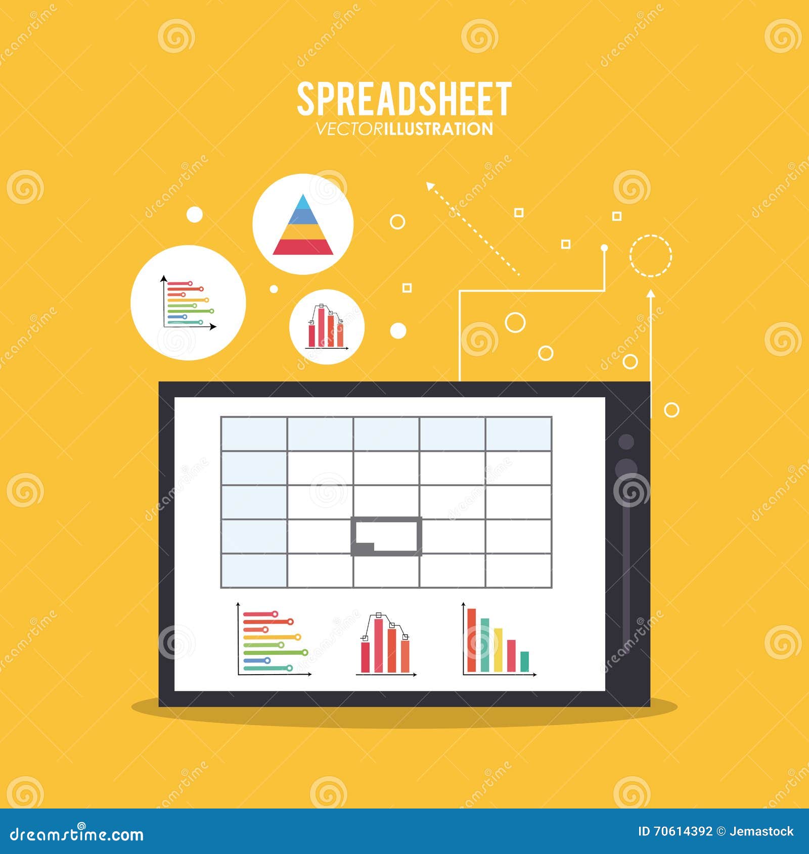 Spreadsheet Design, Business and Infographic Concept, Stock Vector ...