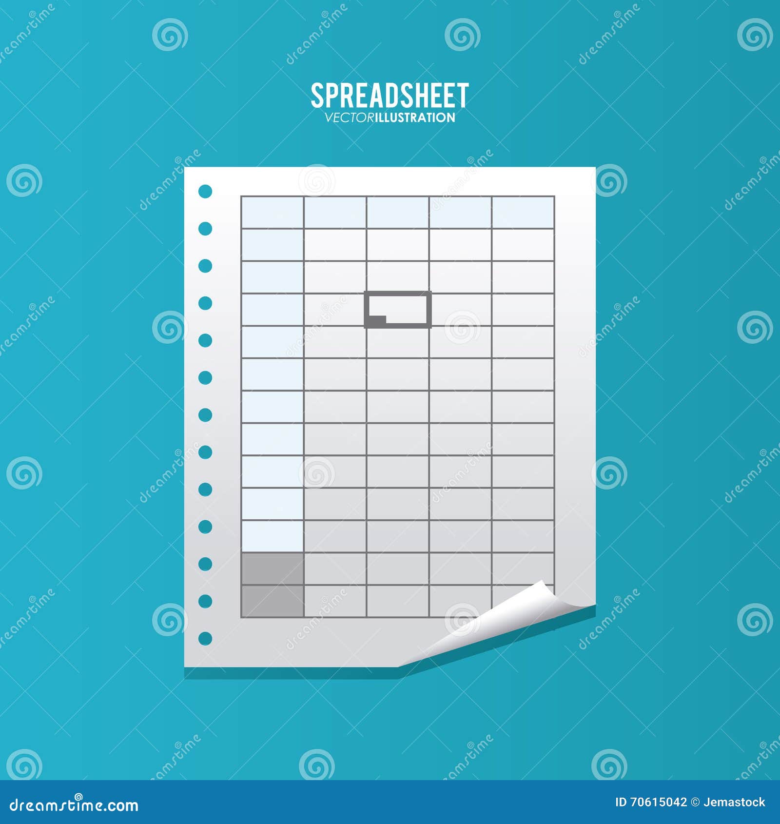 Spreadsheet Design, Business and Infographic Concept, Stock Vector ...