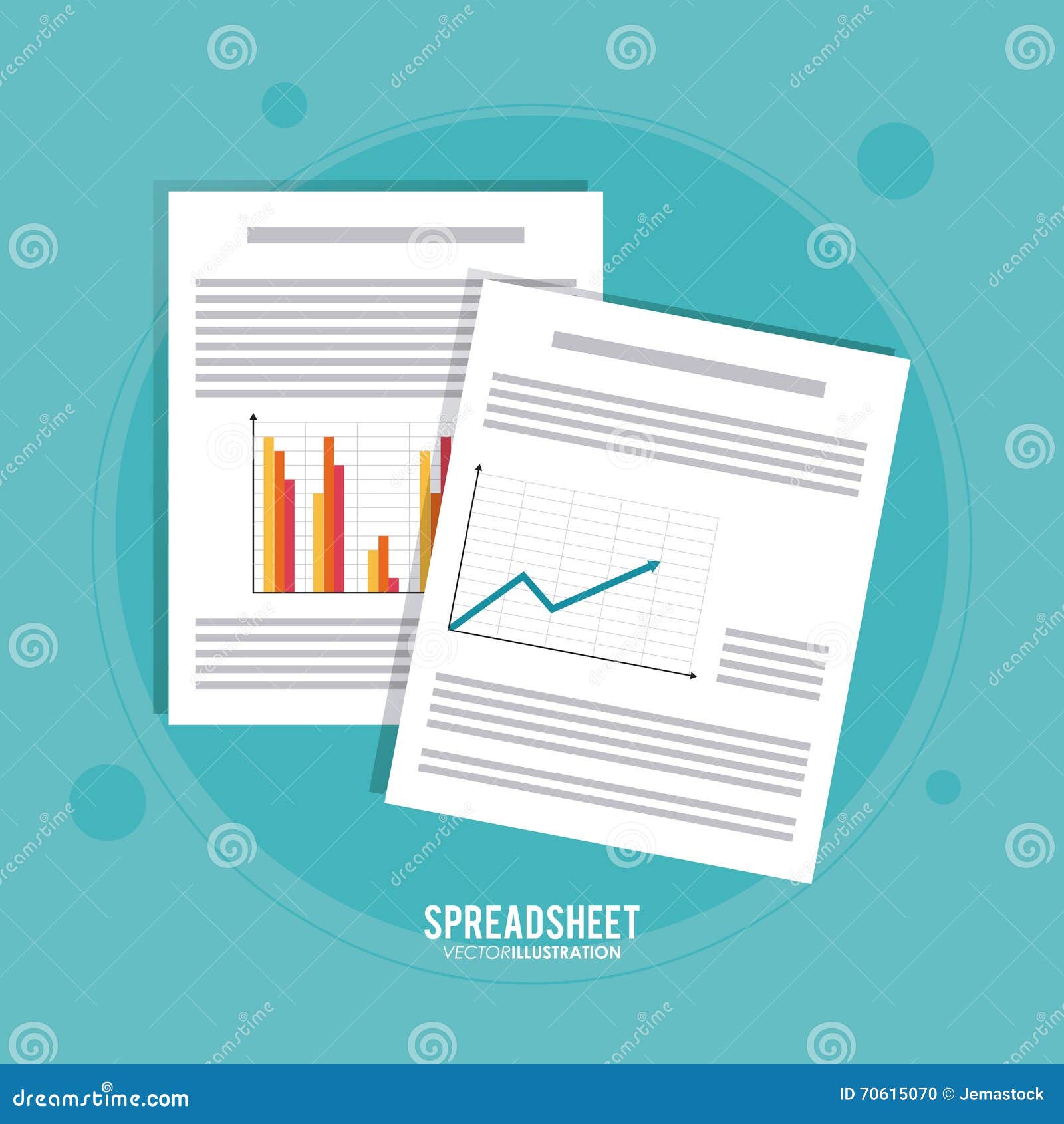 Spreadsheet Design, Business and Infographic Concept, Stock Vector ...