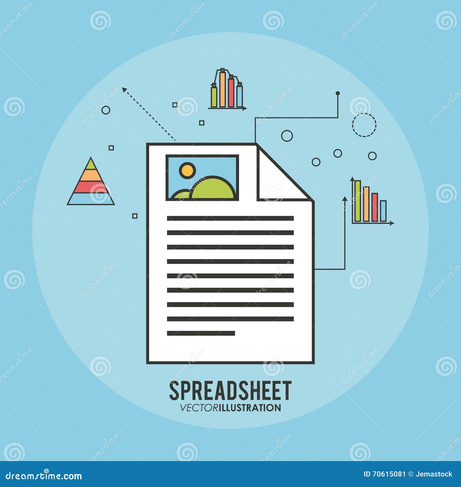 Spreadsheet Design, Business and Infographic Concept, Stock Vector ...