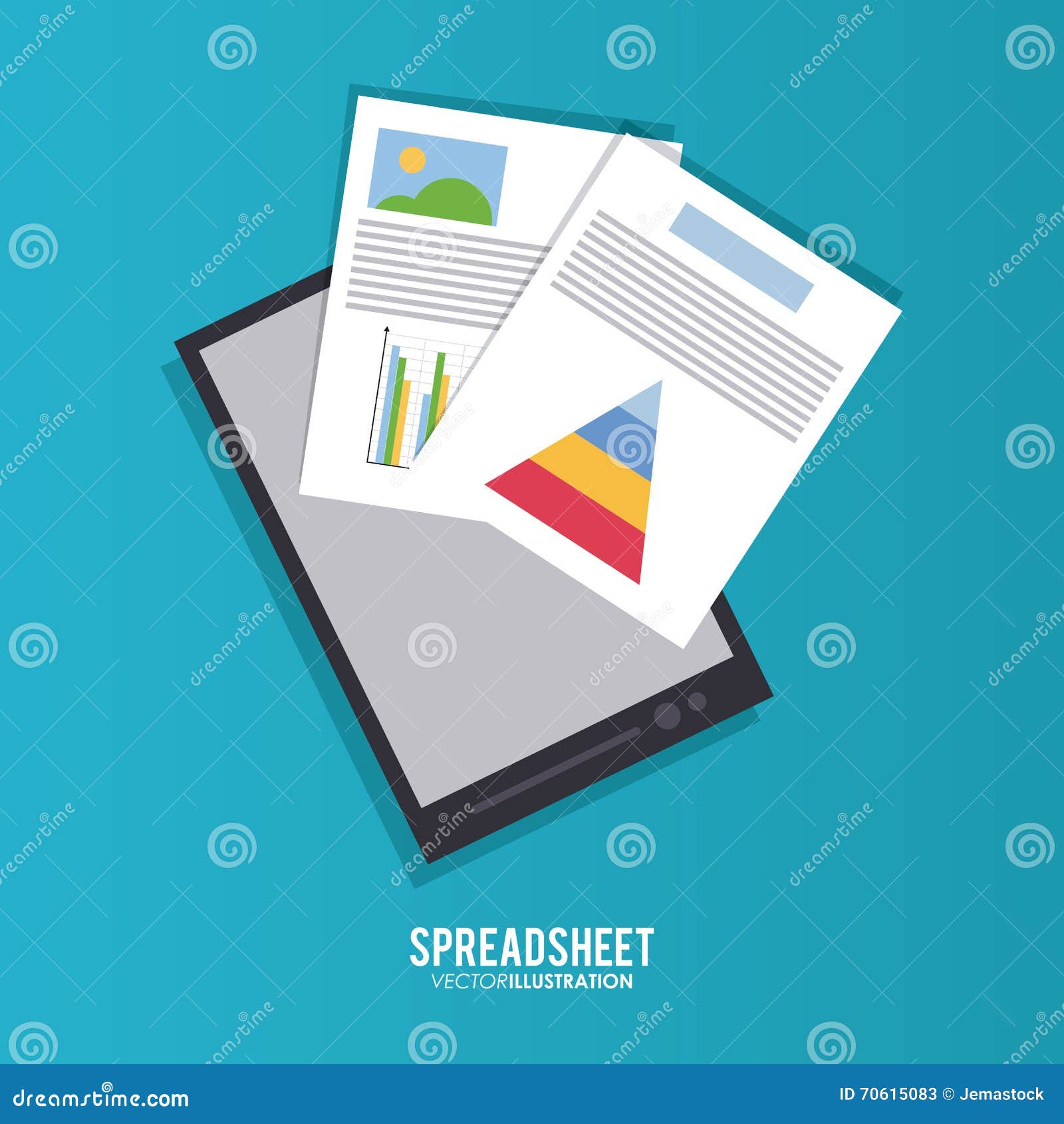 Spreadsheet Design, Business and Infographic Concept, Stock Vector ...