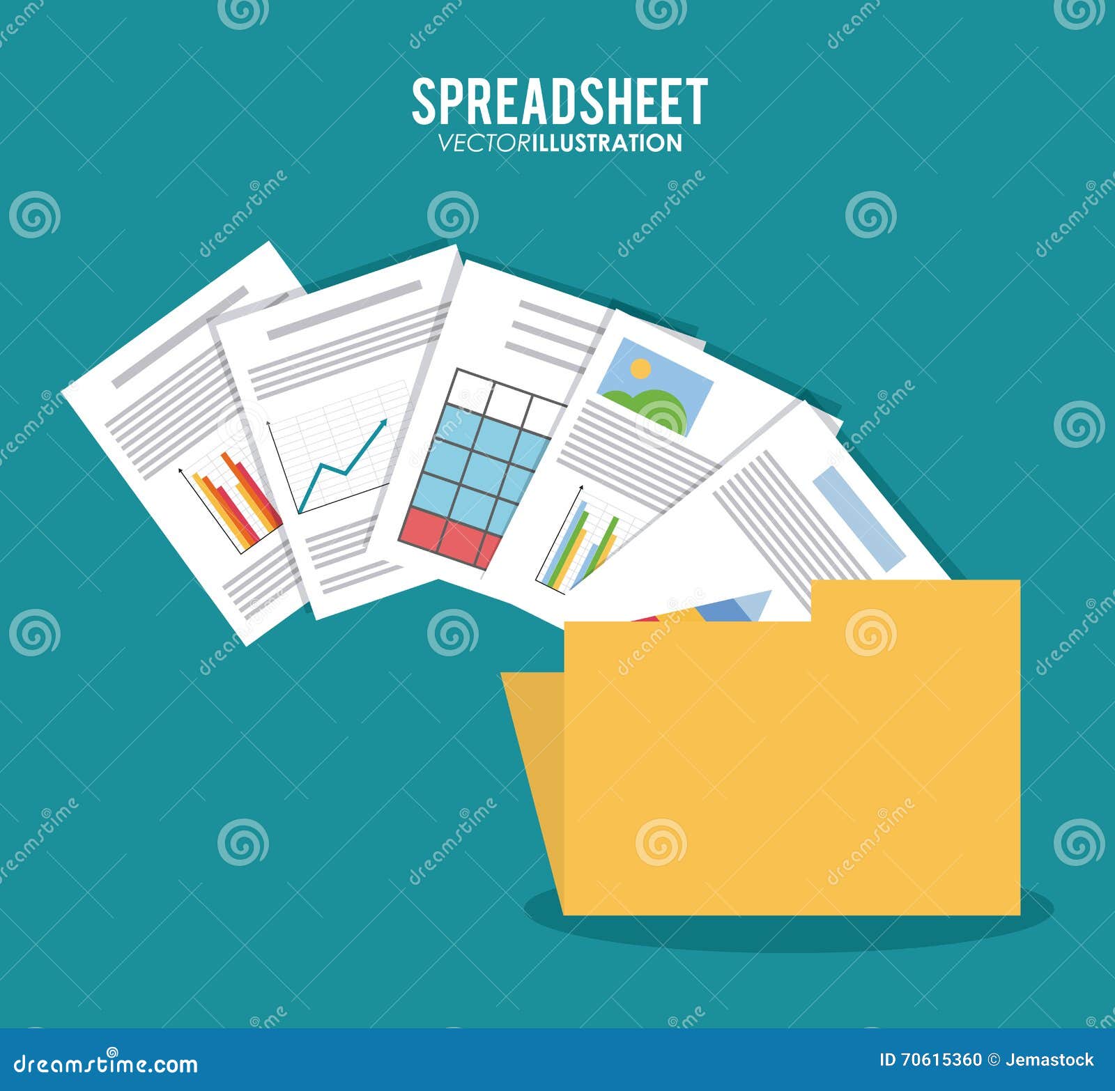 Spreadsheet Design, Business and Infographic Concept, Stock Vector ...
