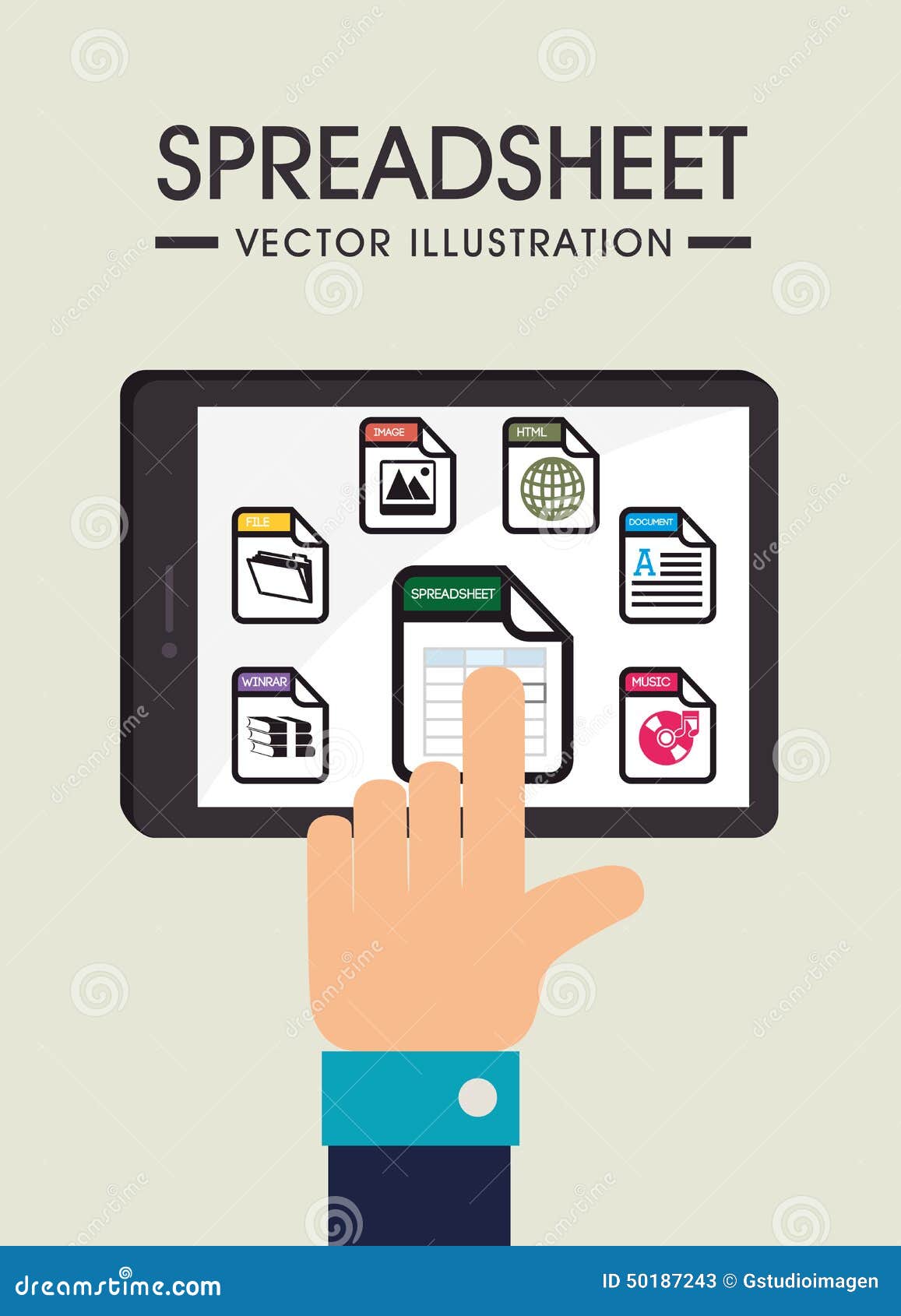 Spreadsheet Design, Illustration. Stock Illustration - Illustration of ...