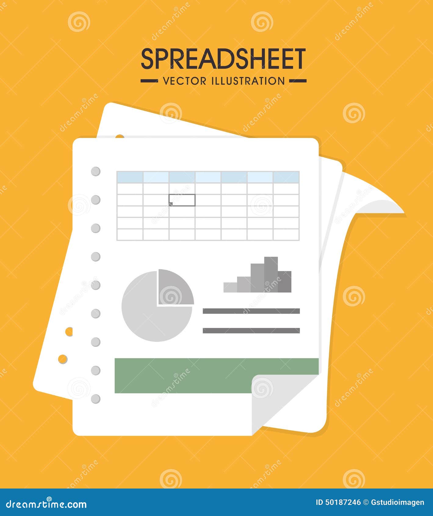 Spreadsheet Design, Illustration. Stock Illustration - Illustration of ...