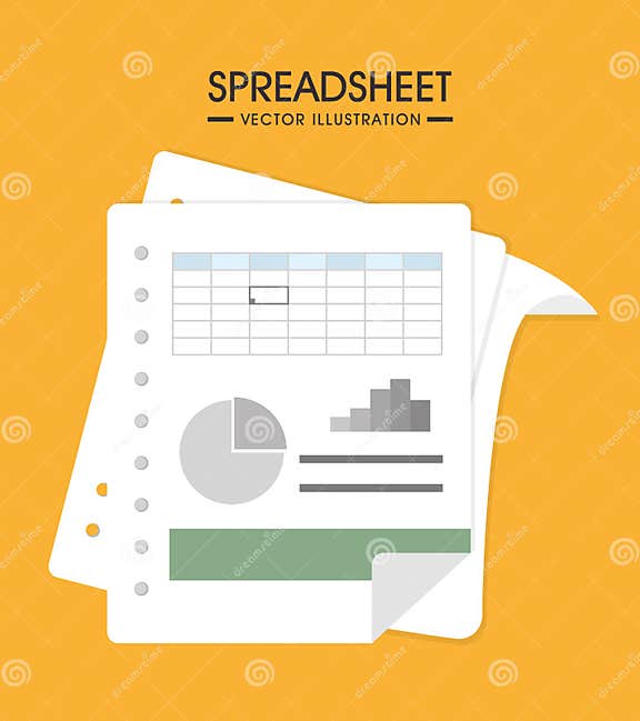 Spreadsheet Design, Illustration. Stock Illustration - Illustration of ...