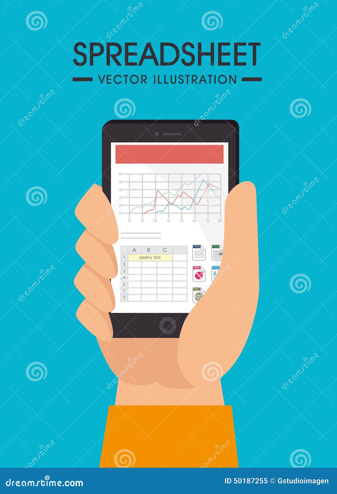 Spreadsheet Design, Illustration. Stock Illustration - Illustration of ...