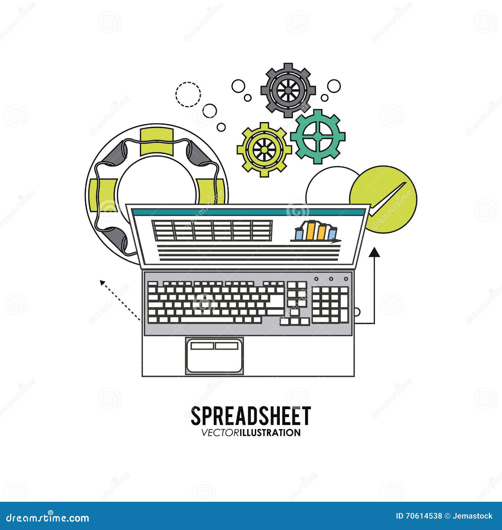 Spreadsheet Design, Technology and Infographic Concept Stock Vector ...