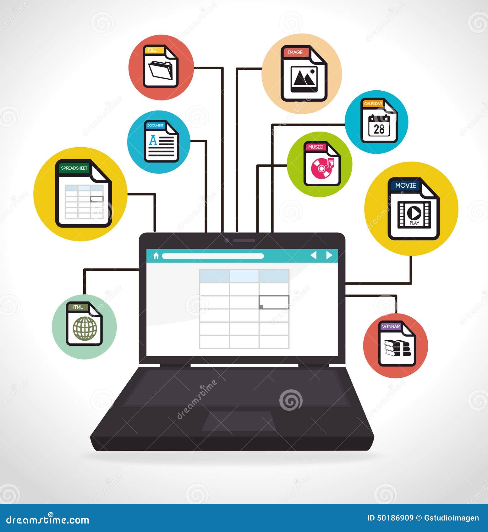 Spreadsheet Design, Vector Illustration. Stock Vector - Illustration of ...