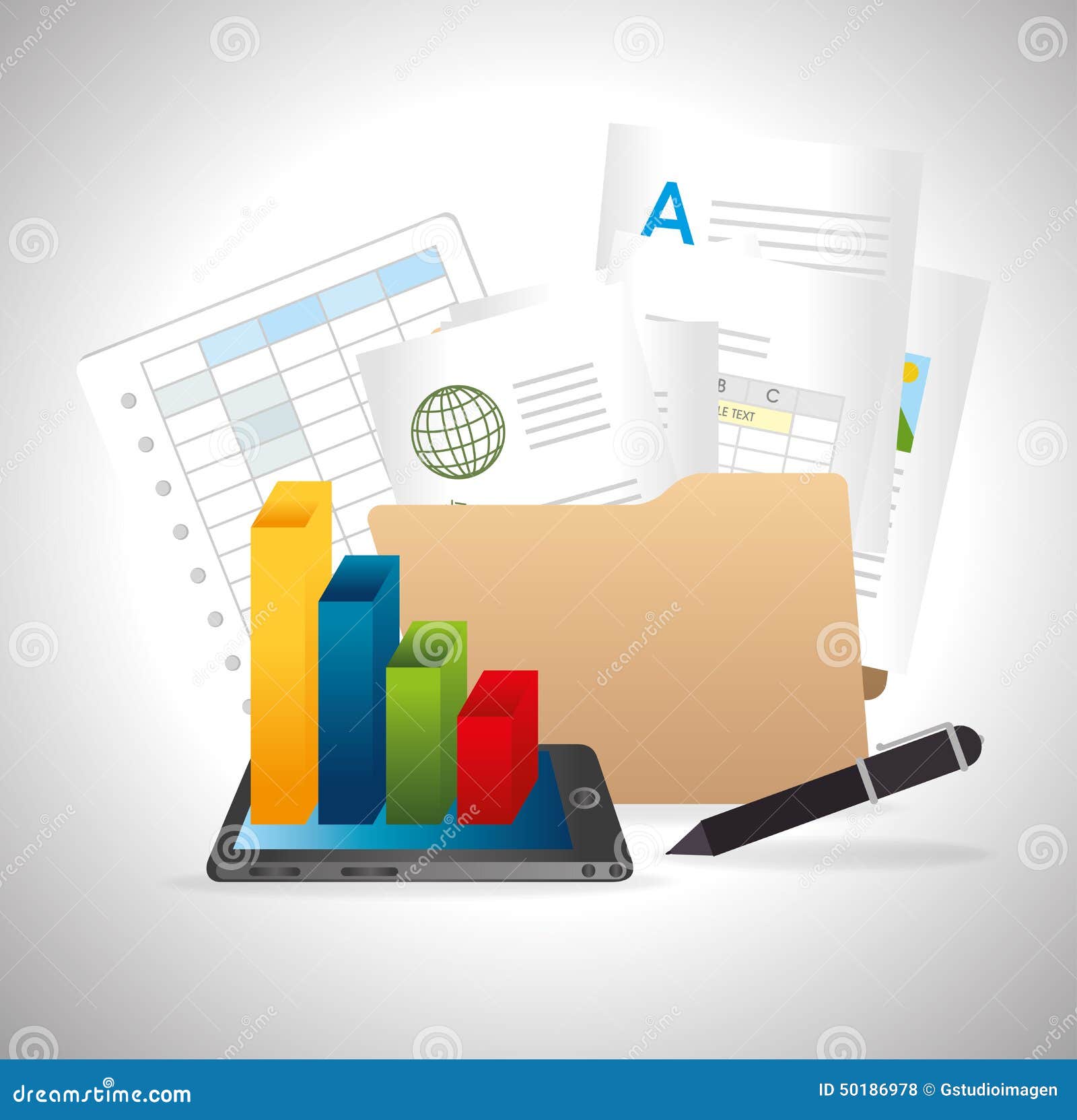 Spreadsheet Design, Vector Illustration. Stock Vector - Illustration of ...