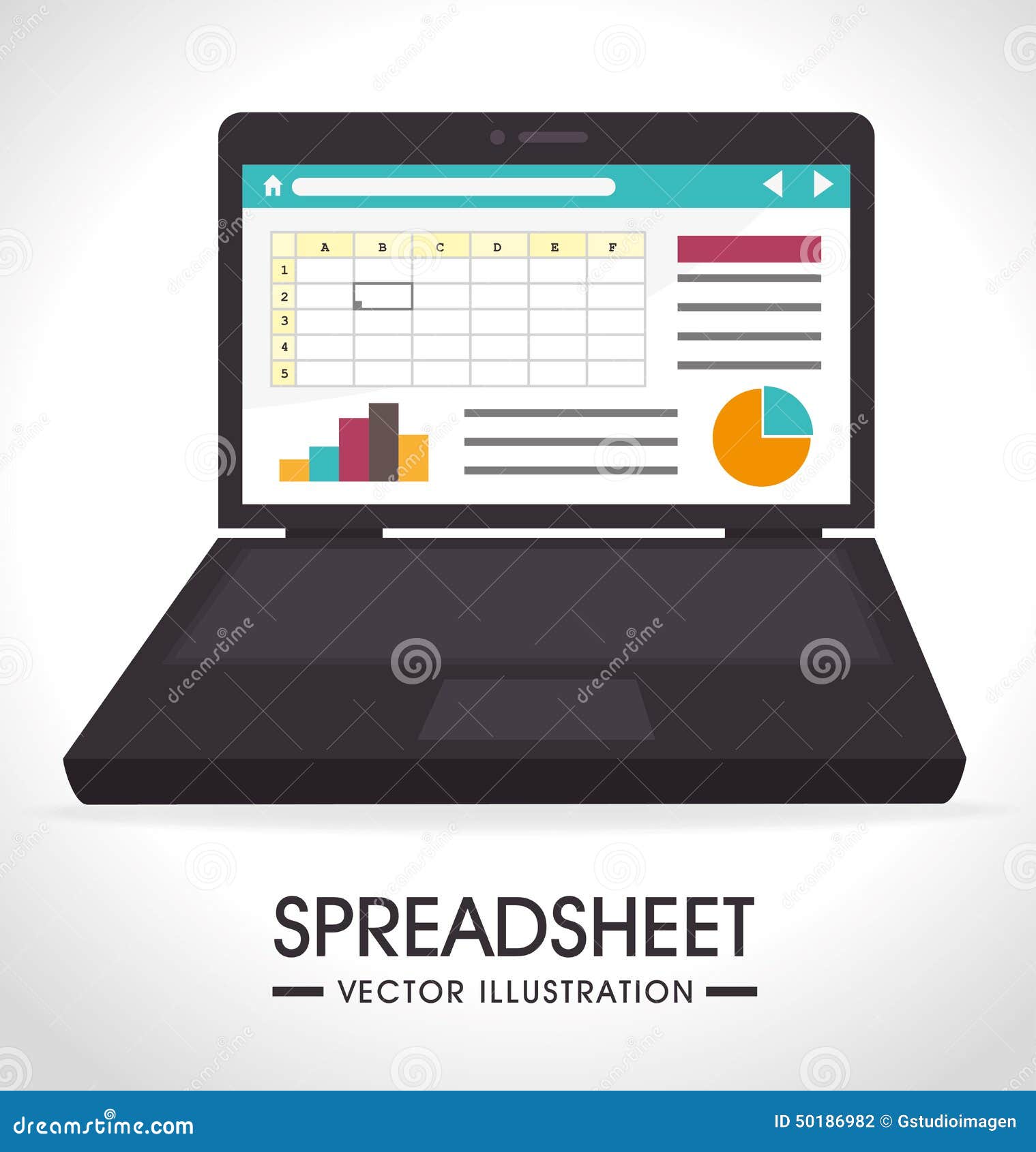 Spreadsheet Design, Vector Illustration. Stock Vector - Illustration of ...