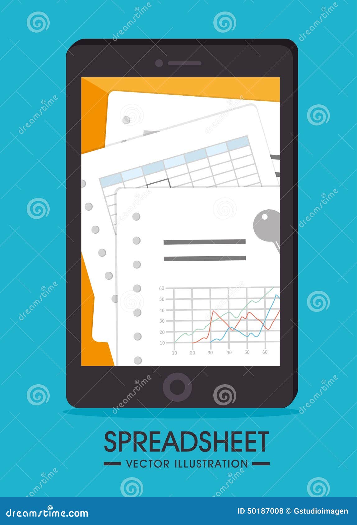 Spreadsheet Design, Vector Illustration. Stock Vector - Illustration of ...