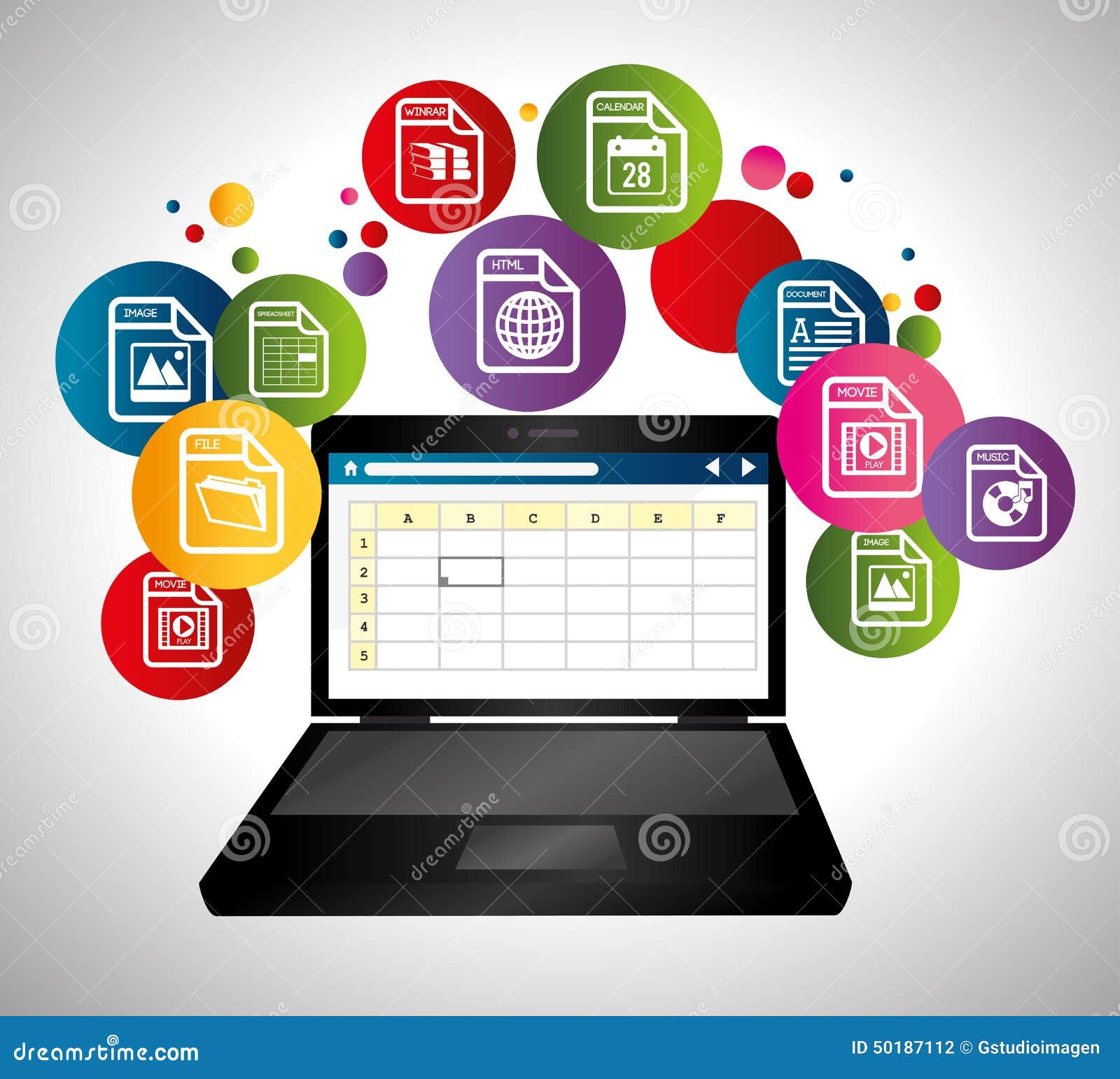 Spreadsheet Design, Vector Illustration. Stock Vector - Illustration of ...